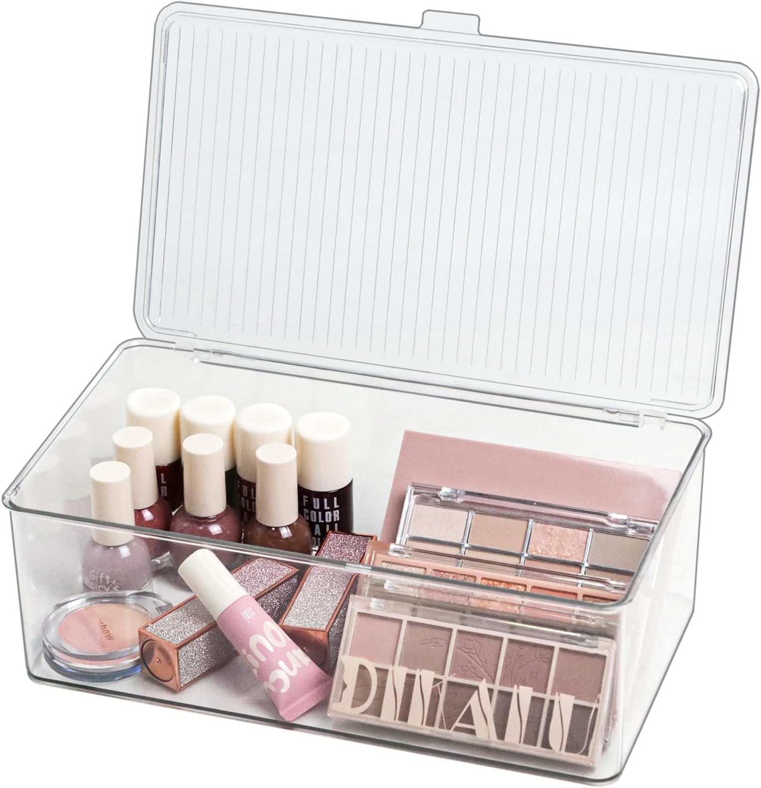 Amazon.com: mDesign Plastic Craft Stackable Storage Organizer w/Hinged ...
