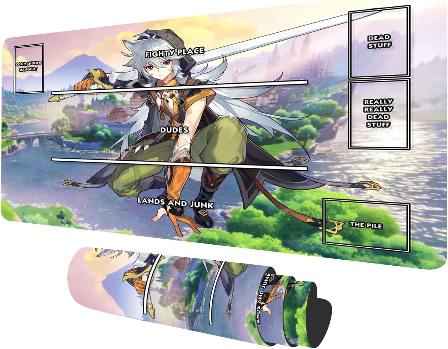 Amazon.com: Beauty Girls Anime MTG Playmat with Zones Playmat TCG Card ...