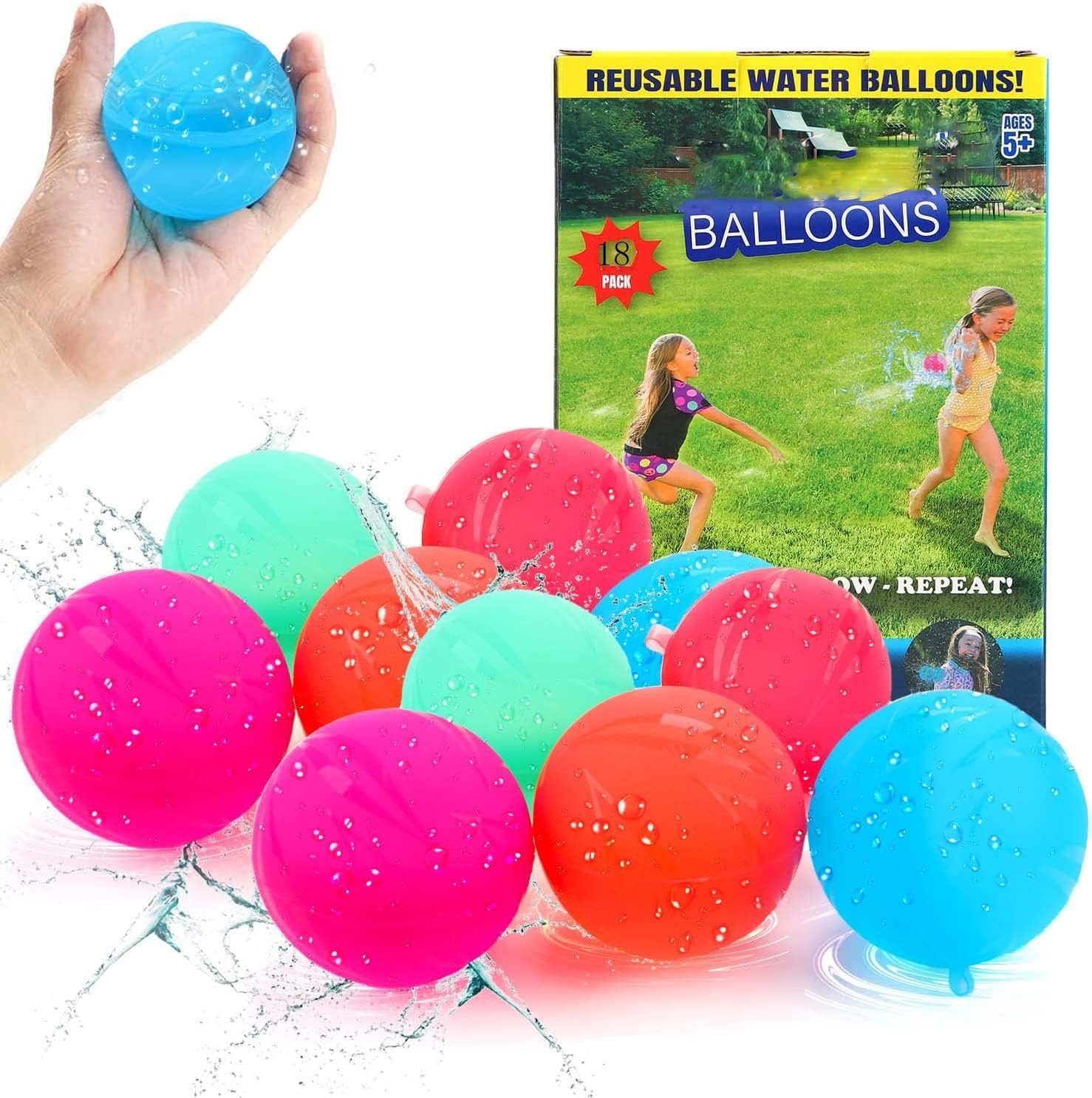Amazon.com: DAILAO 18 Pcs Nonmagnetic Refillable water balloons ...