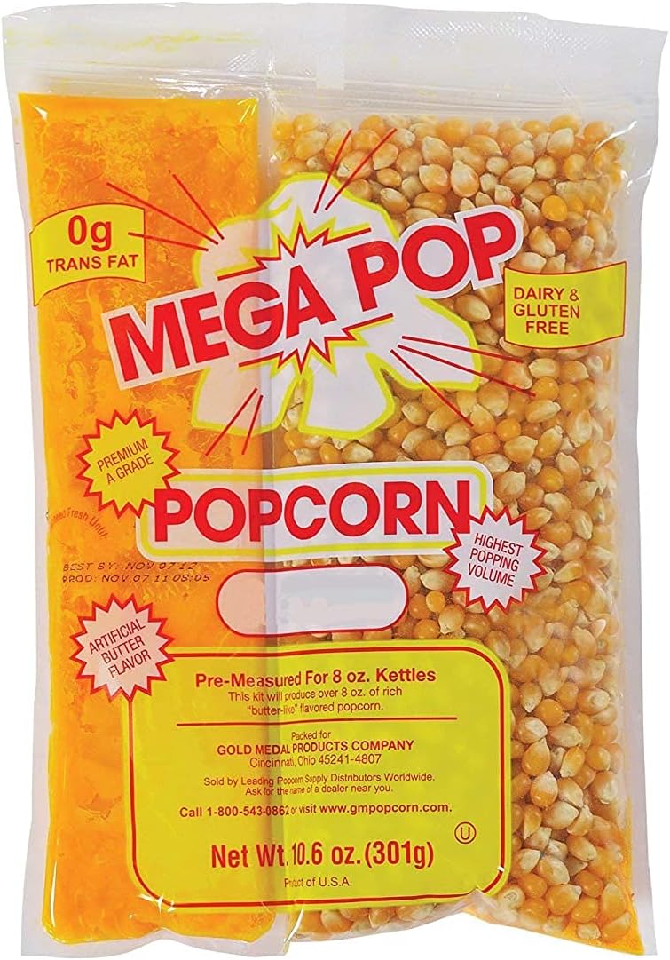 Amazon.com: Snappy Snap-Paks, Yellow Popcorn Packs for 8 oz Popcorn ...