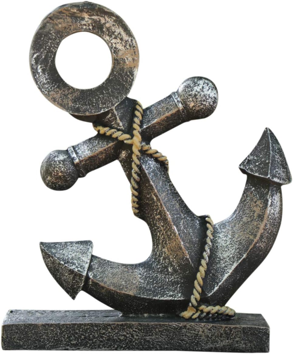 Amazon.com: Rmdusk Resin Anchor Figurine 8.5" H, Nautical Décor, Anchor ...