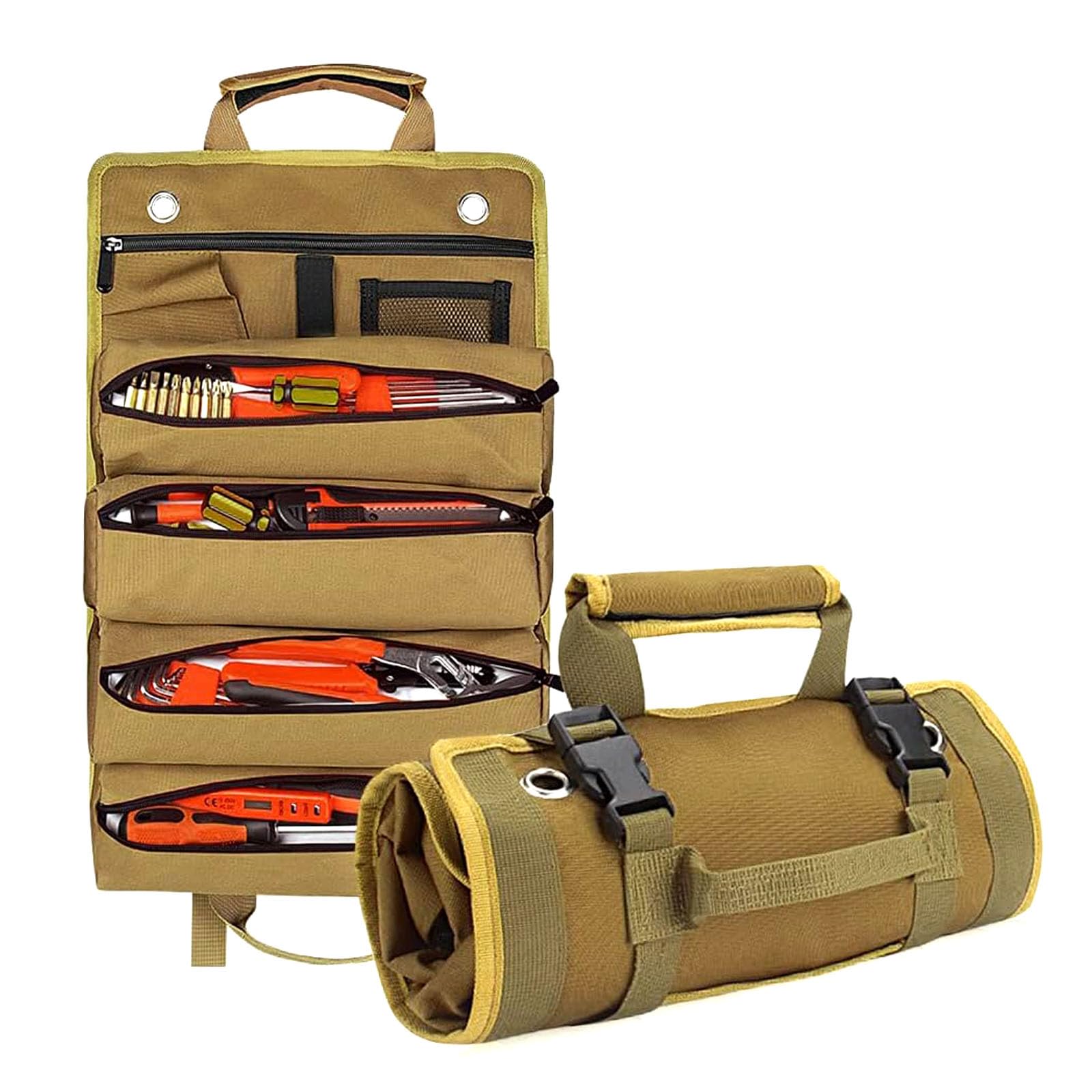 Tool Roll Bag, Oxford Tool Roll Pouch, Multi-Purpose Roll Up Tool Bag ...