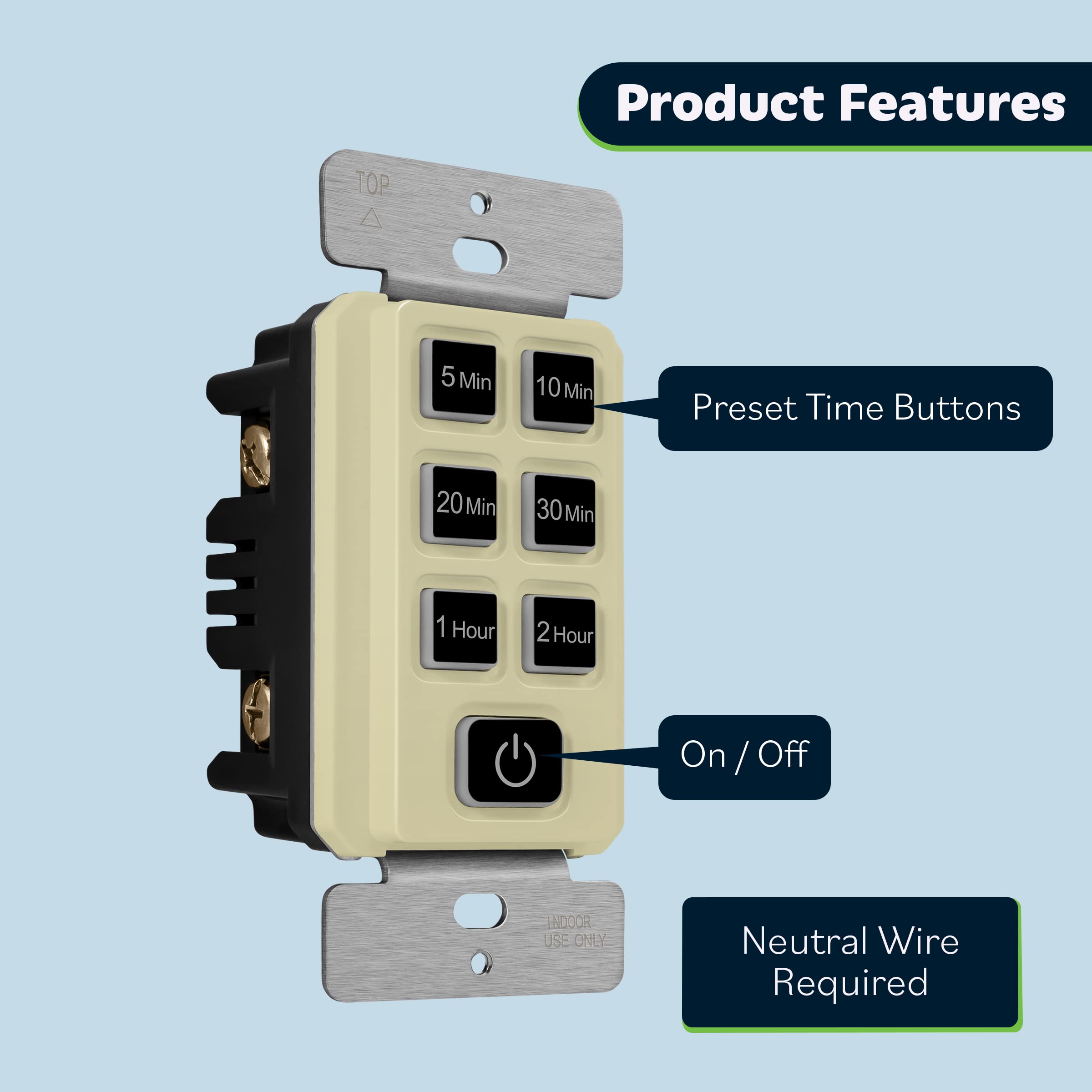 Snapklik.com : 2-Hour Countdown Timer Switch, 5-10-20-30 Min 1-2 Hour ...