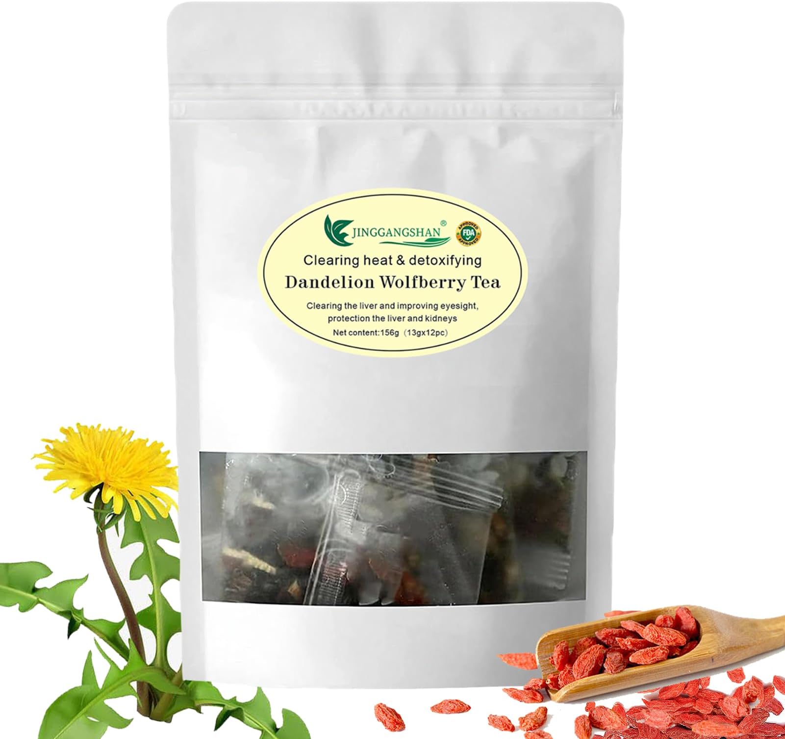 Amazon.com : Dandelion Wolfberry Tea - Supports Kidneys & Liver Health ...