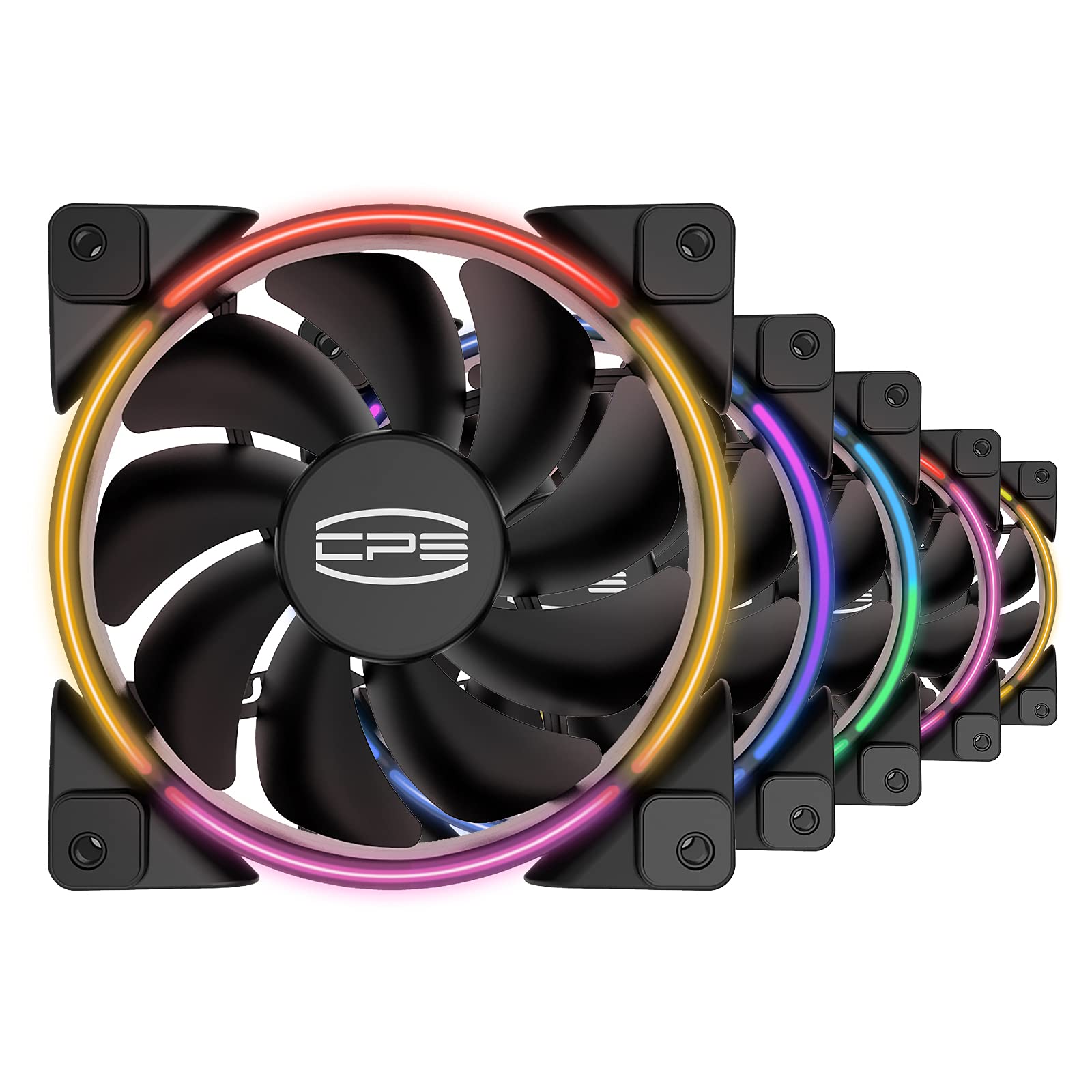 Buy CP3 120mm Fan 5 in 1 Kit Upgrade,12cm RGB LED Computer Case Fan ...