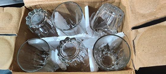 Buy Yera Glass Tumbler(capacity-290ml Each), Set of 6, Transparent ...
