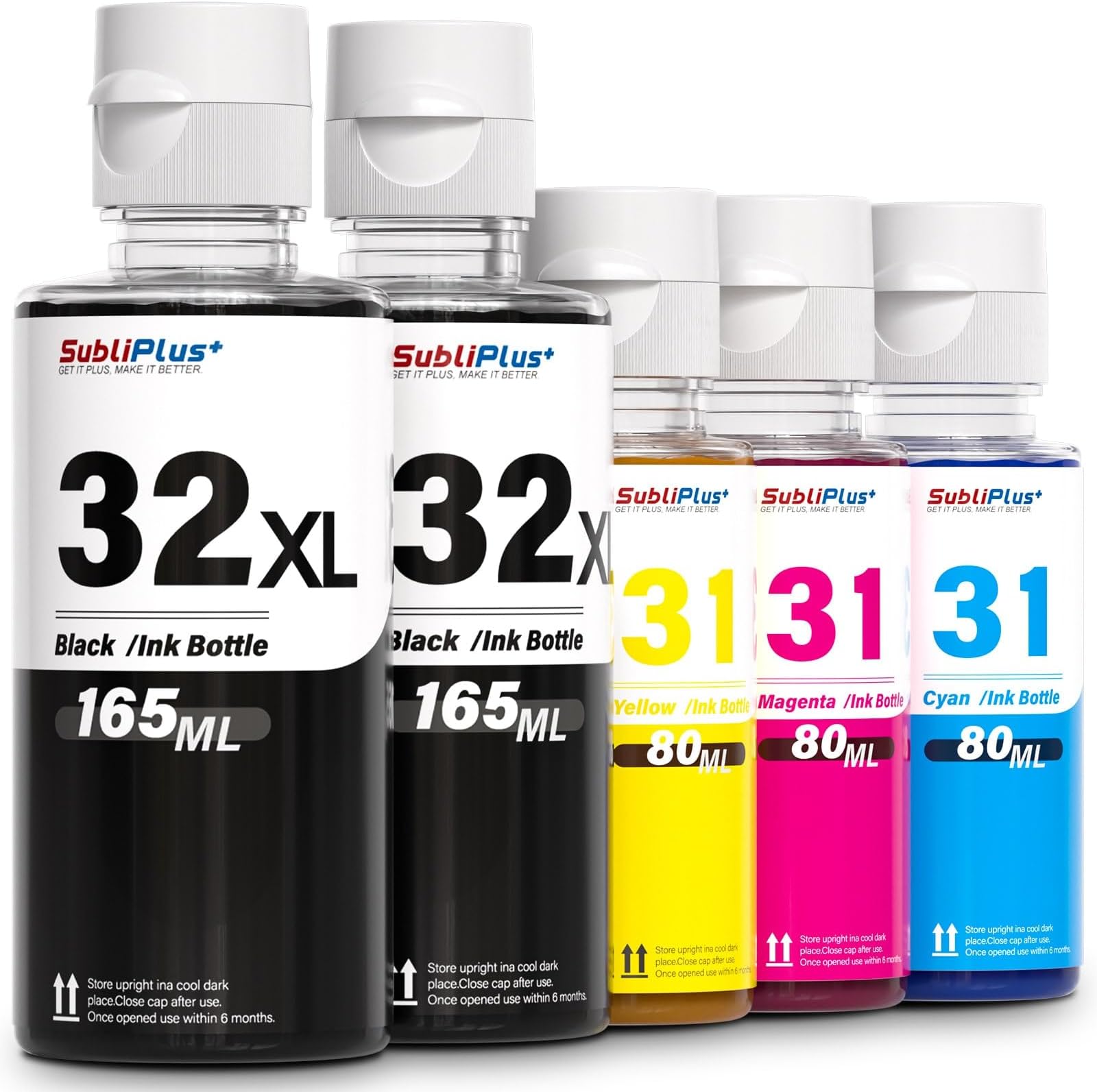 32XL Black Ink Bottle 31 Ink Bottle Set Replacement for HP 31 32XL Ink ...