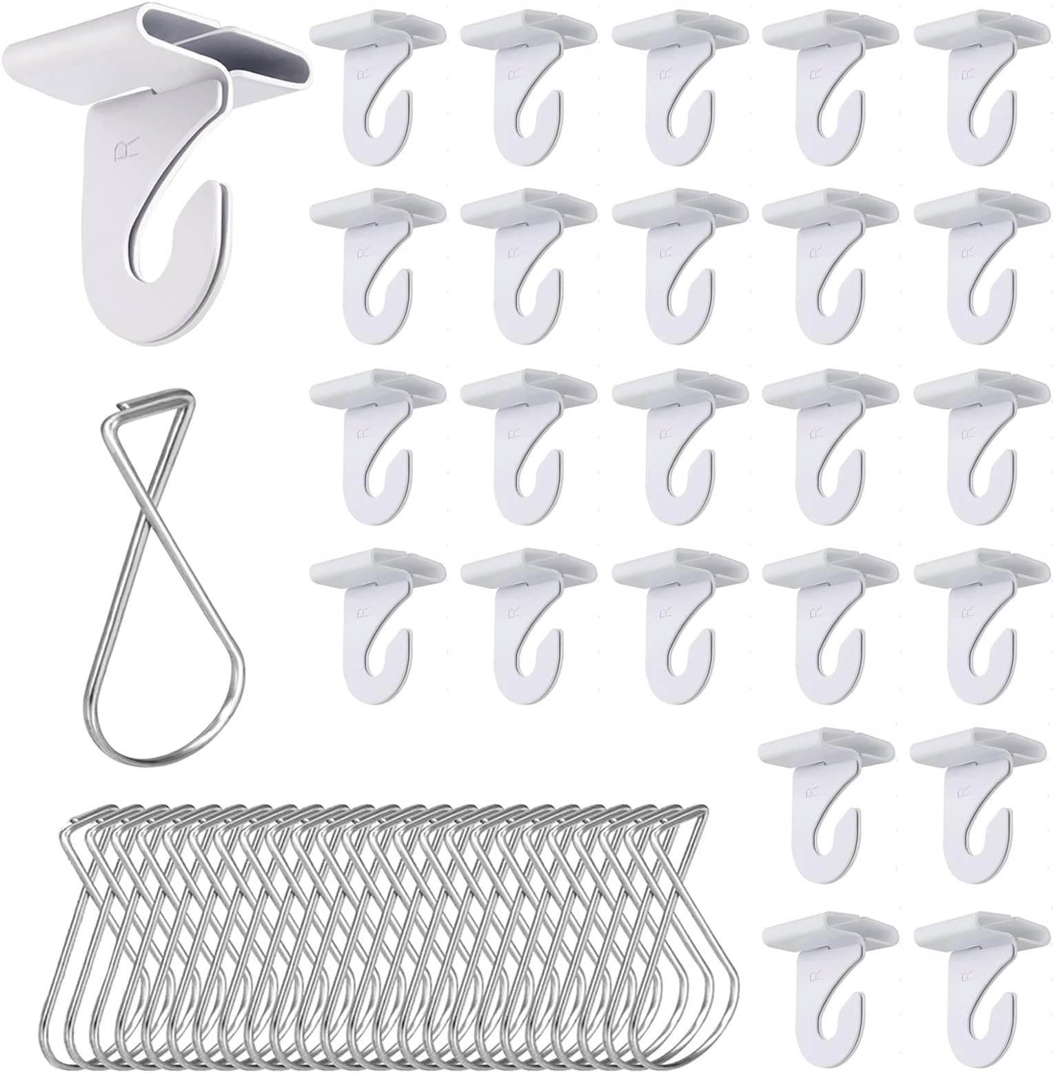 Jeletonp 75 PCS Drop Ceiling Hooks for Hanging,25 Pairs Heavy Duty ...