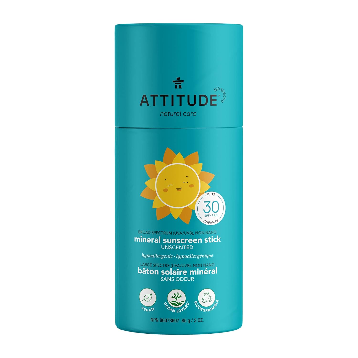 Amazon.com: ATTITUDE Sunscreen Stick, Broad Spectrum UVA/UVB, Plant and ...