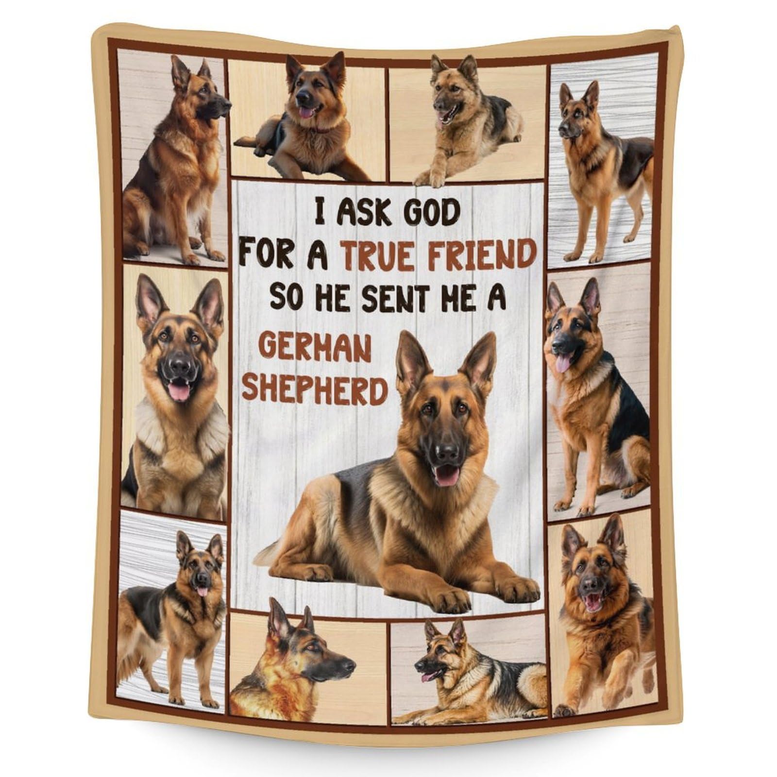 Amazon.com: German Shepherd Blanket for Kids - 30x40 Inches Neutral Dog ...