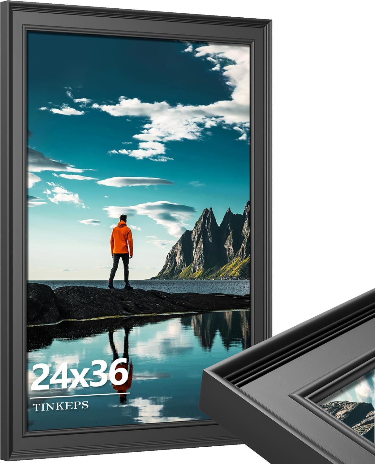 Amazon.com: Tinkeps 18 x 24 Poster Frame Black, Thick Border Poster ...