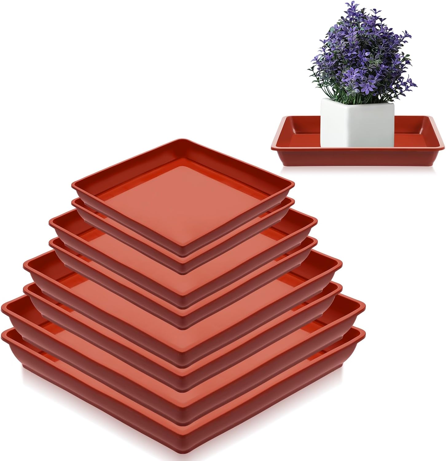 Amazon.com : Wedding Pails 8Pcs Square Plant Saucer 6/8/10/12Inch Plant ...