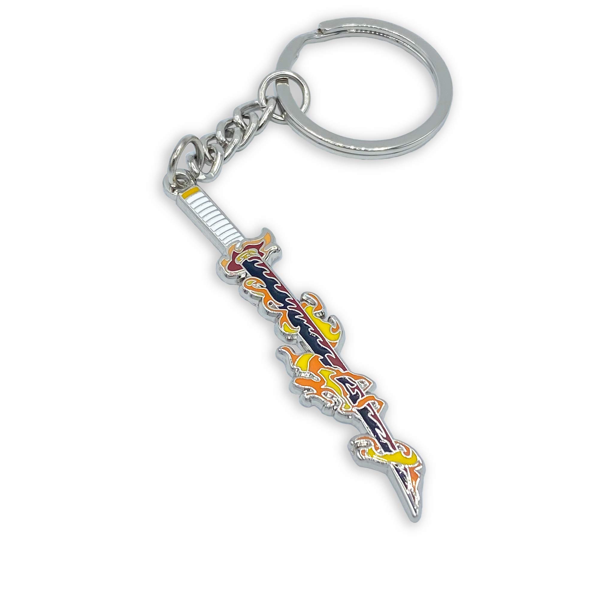 Demon Slayer Kimetsu No Yaiba Rengoku Keychain Fire Flame Breathing ...
