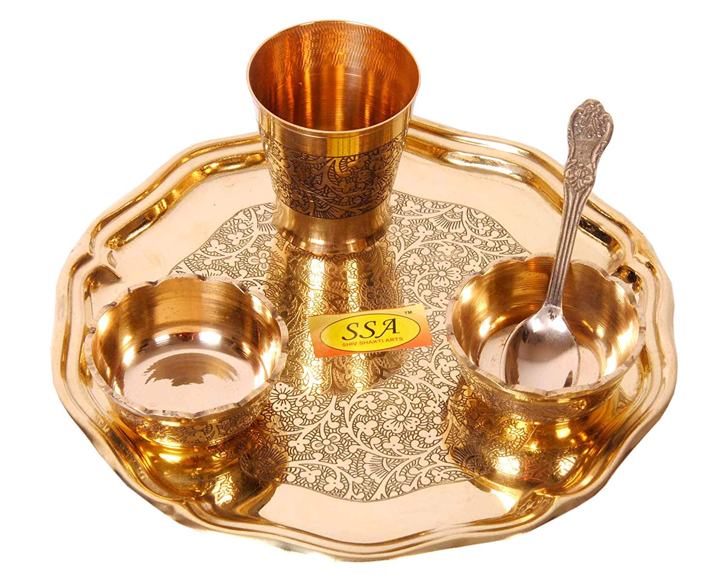 Buy SHIV SHAKTI ARTS® Pooja thali Set | Kanha Ji Bhog Thali Set | bhog ...