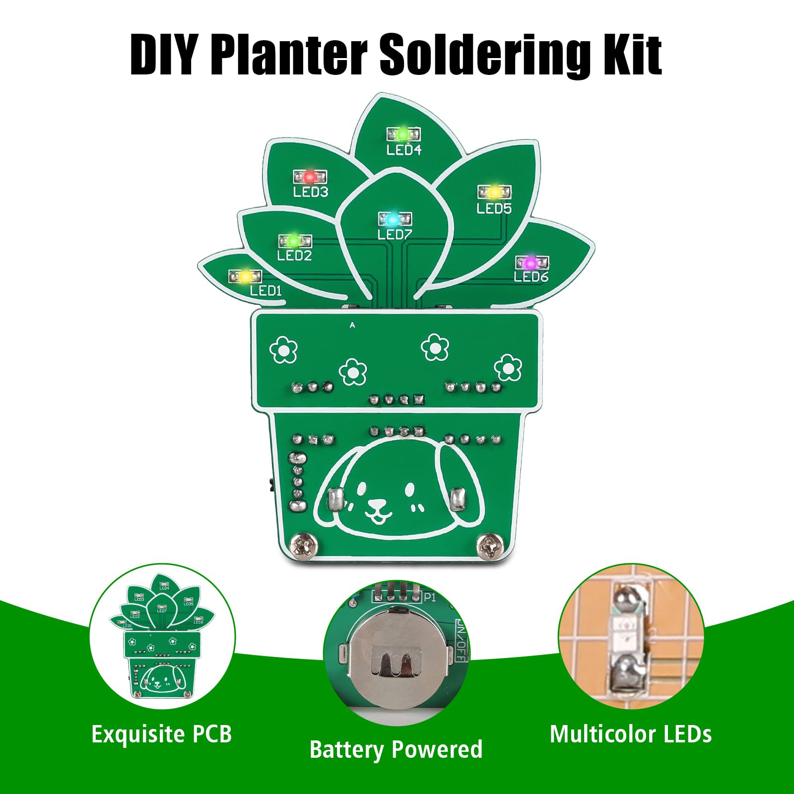 Snapklik.com : DIY Potted Plant Soldering Kit, SMD Soldering Practice ...