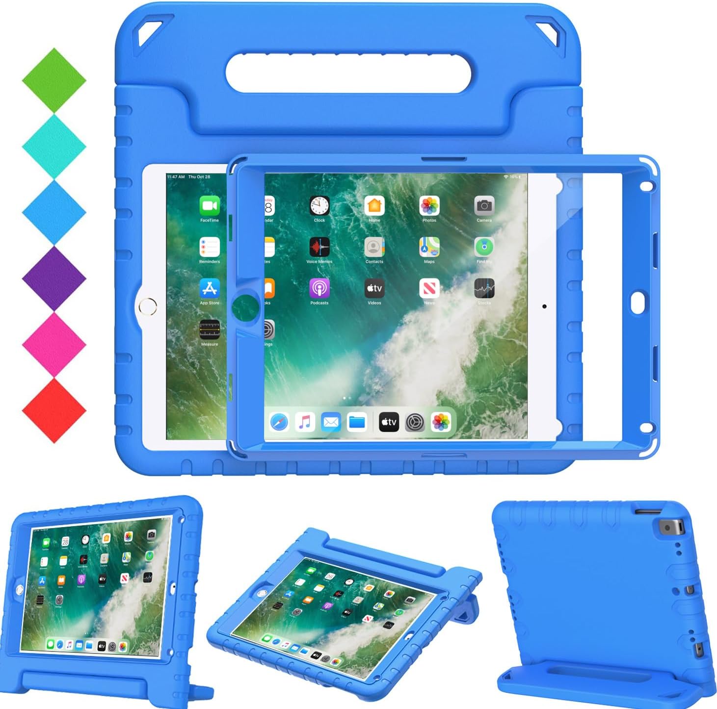 BMOUO Kids Case for iPad 9.7 Inch 2018/2017,iPad Air 2 - with Screen ...