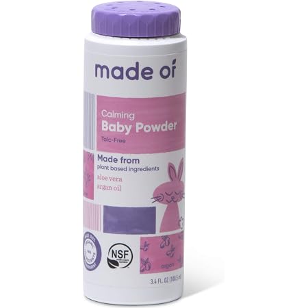 Amazon.com: Era Organics Talc Free Baby Powder - USDA Organic Dusting ...