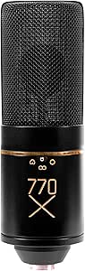 MXL 770X Multi-Pattern Condenser Microphone Package, Black & Gold ...