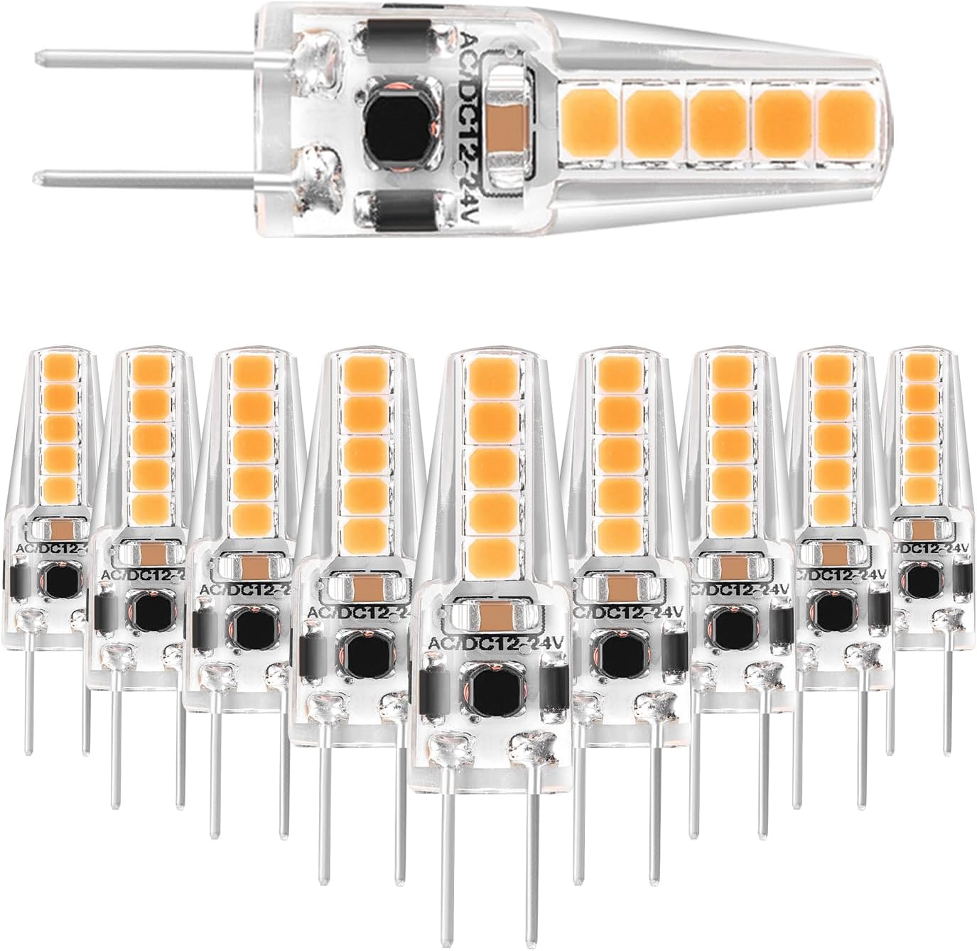Adzok G4 LED Bulb, 2W Equivalent to 15W-20W Halogen Bulb, T3 JC Type Bi ...
