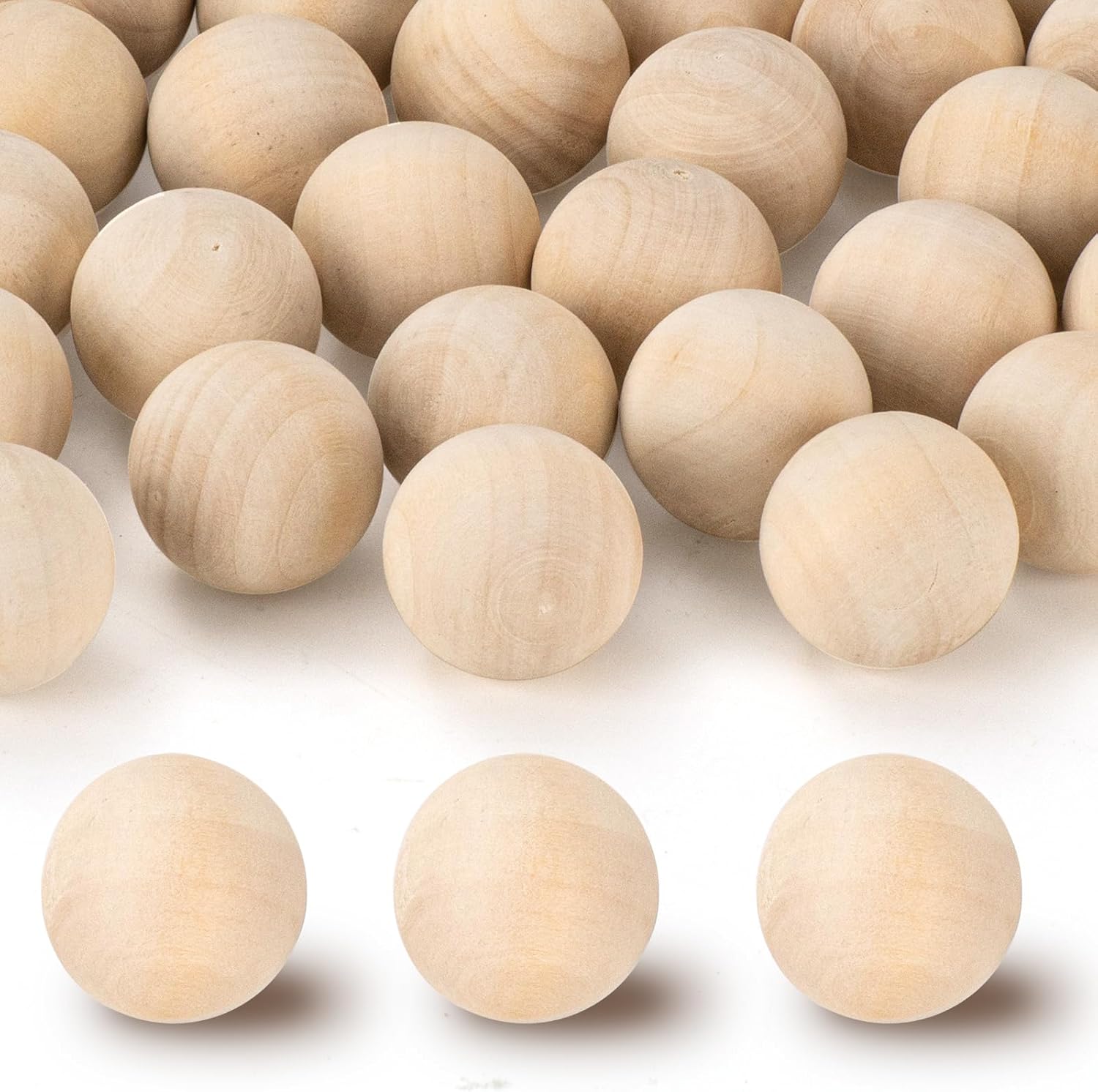 Amazon.com: 1 inch Wooden Balls, 120PCS Unfinished Round Wood Balls ...