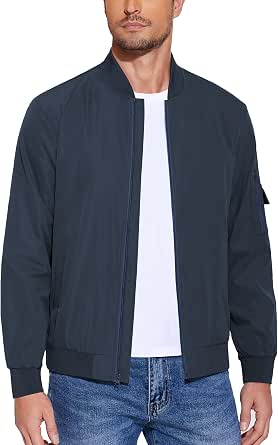 COOFANDY Men's Lightweight Bomber Jacket Casual Fashion Windbreaker ...