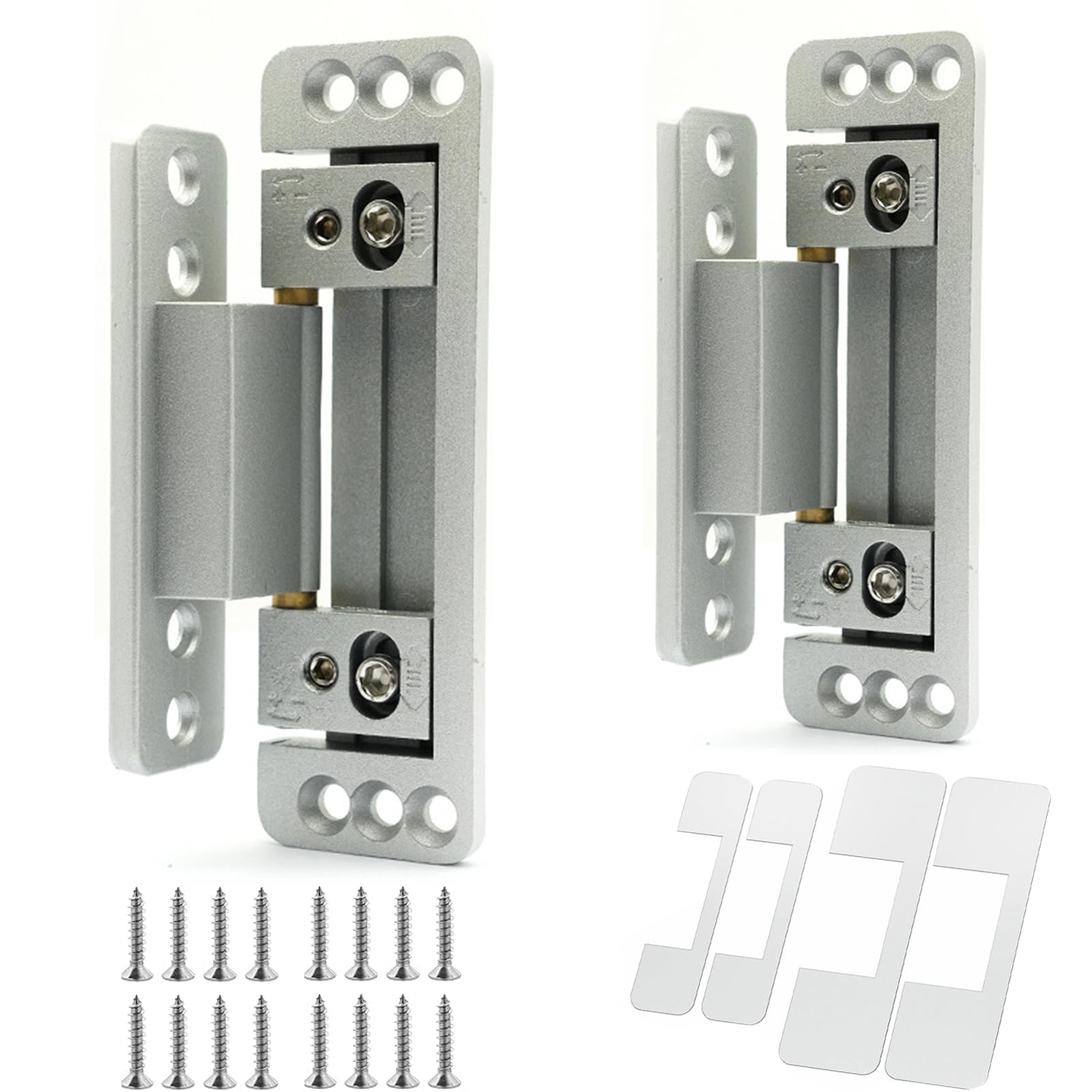 Hidden Door Hinges，2Packs Adjustable Hidden Door Hinges,110Lbs Load ...
