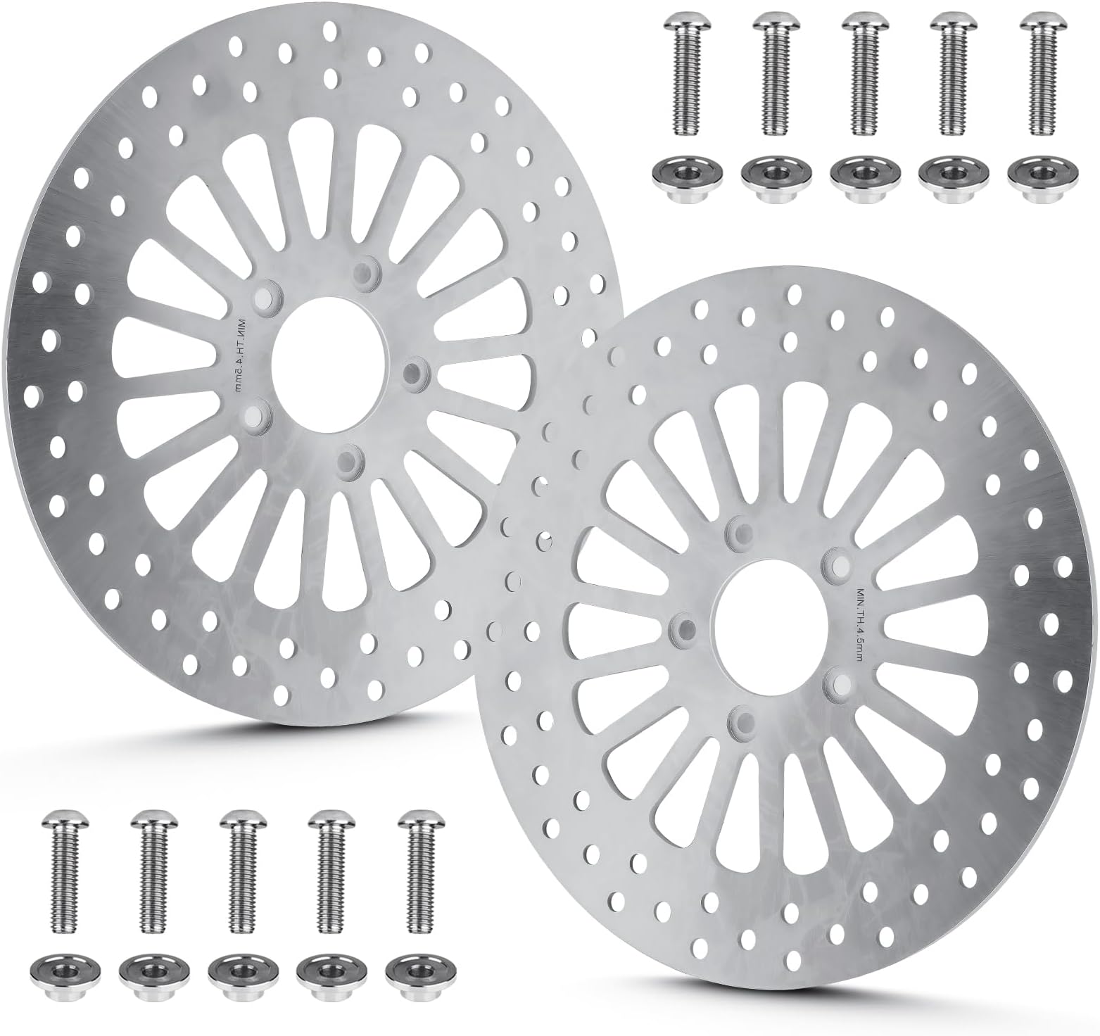 Amazon.com: 11.8" Front Brake Rotors Disc with Bolts Fit for Harley ...