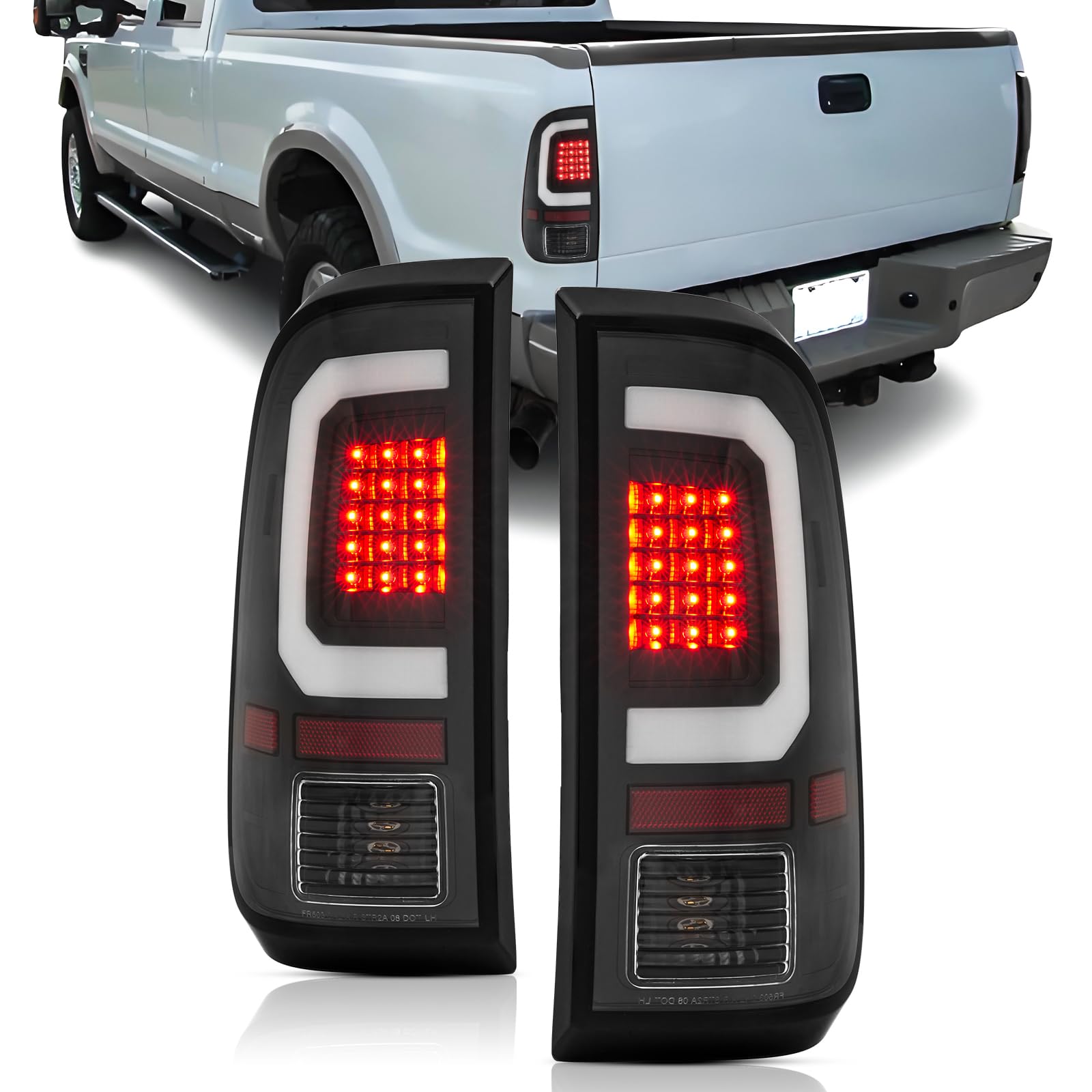 Snapklik.com : LED Tail Lights Assembly Compatible With1997-2003 Ford F150