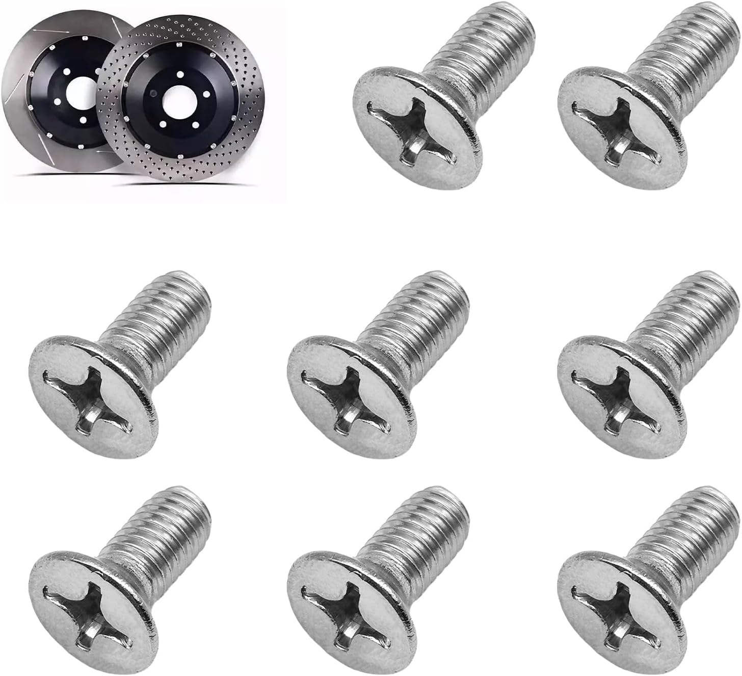 Amazon.com: Pleoos Stainless Steel Brake Disc Rotor Screws, Screw Rotor ...
