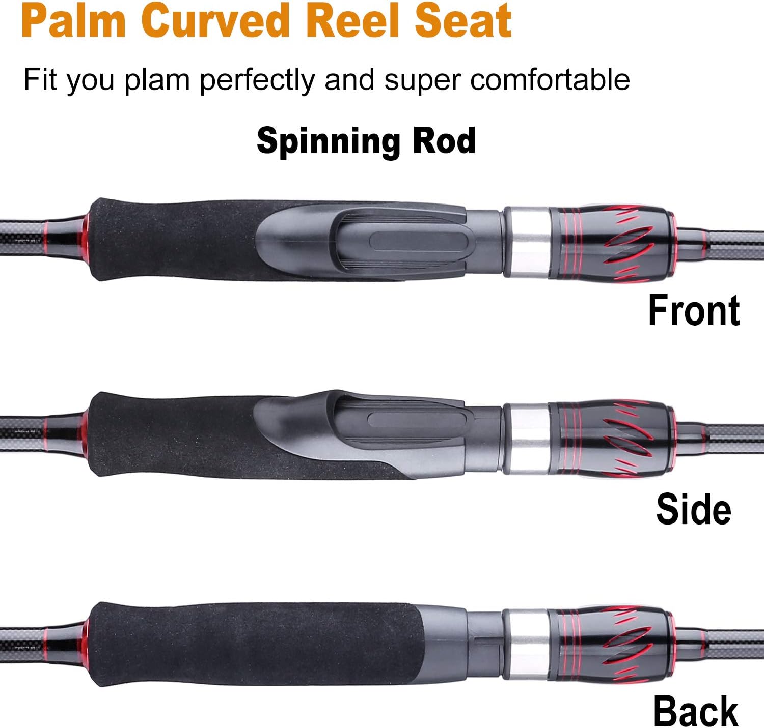 PLUSINNO Elite Hunter 7FT Fishing Rod, IM 6 Graphite Spinning Rod and ...