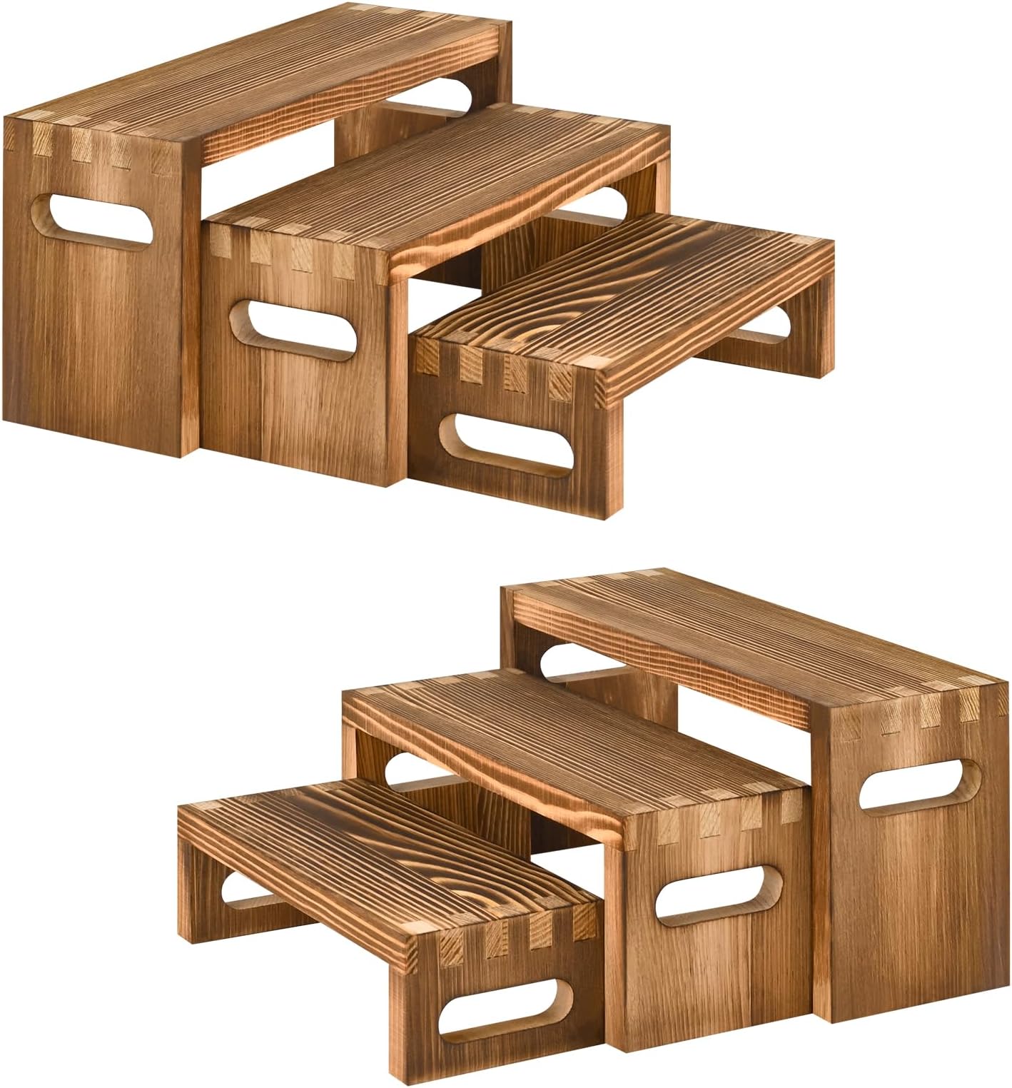 Amazon.com: ZENFUN 4 Piece Wood Buffet Risers, Dessert Table Risers ...