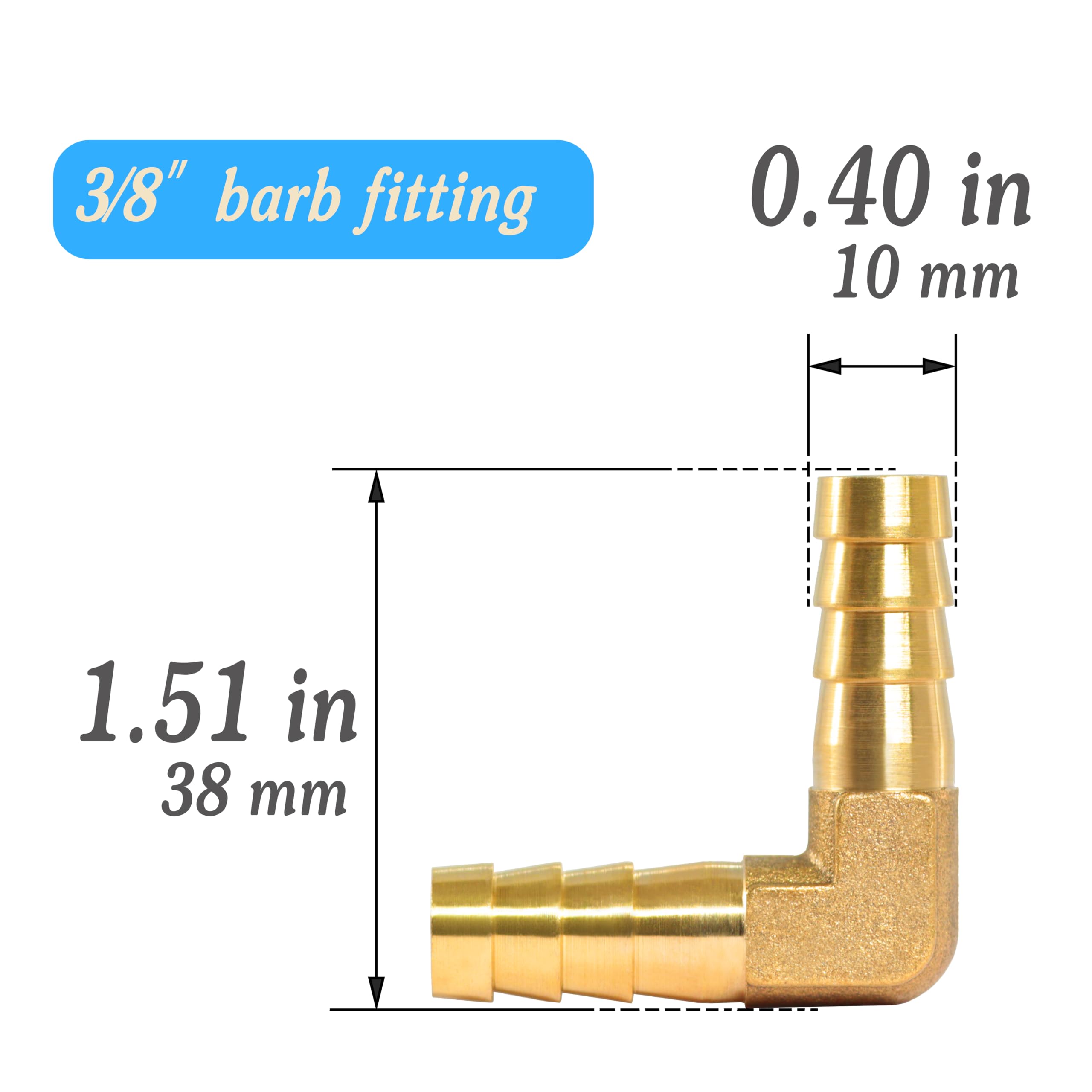 Snapklik.com : MSAEIQUN Brass Hose Barb,90 Degree L Right Angle Elbow ...