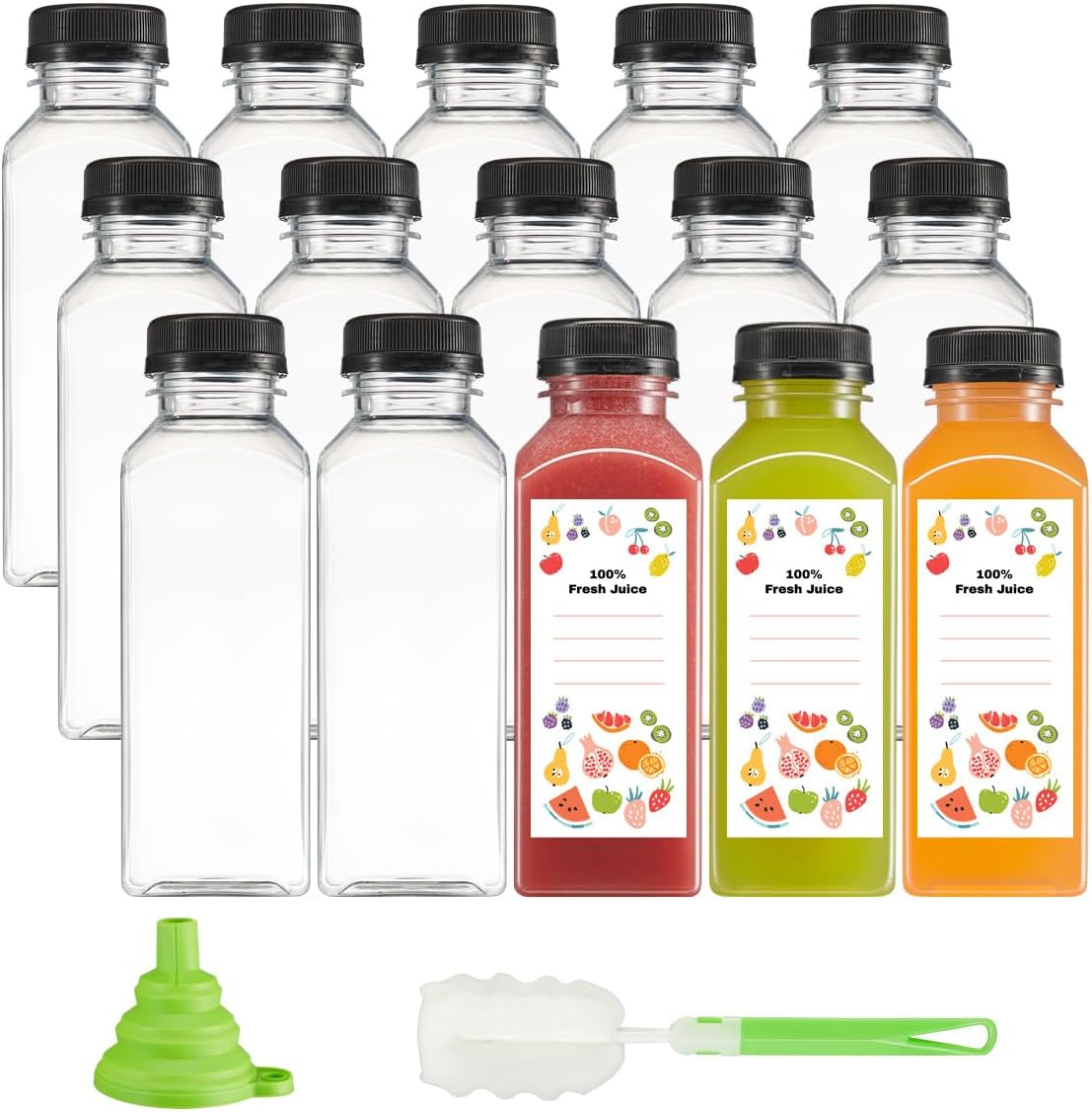 Amazon.com: Comfy Package [15 Count - 12 oz.] Reusable Plastic Juice ...