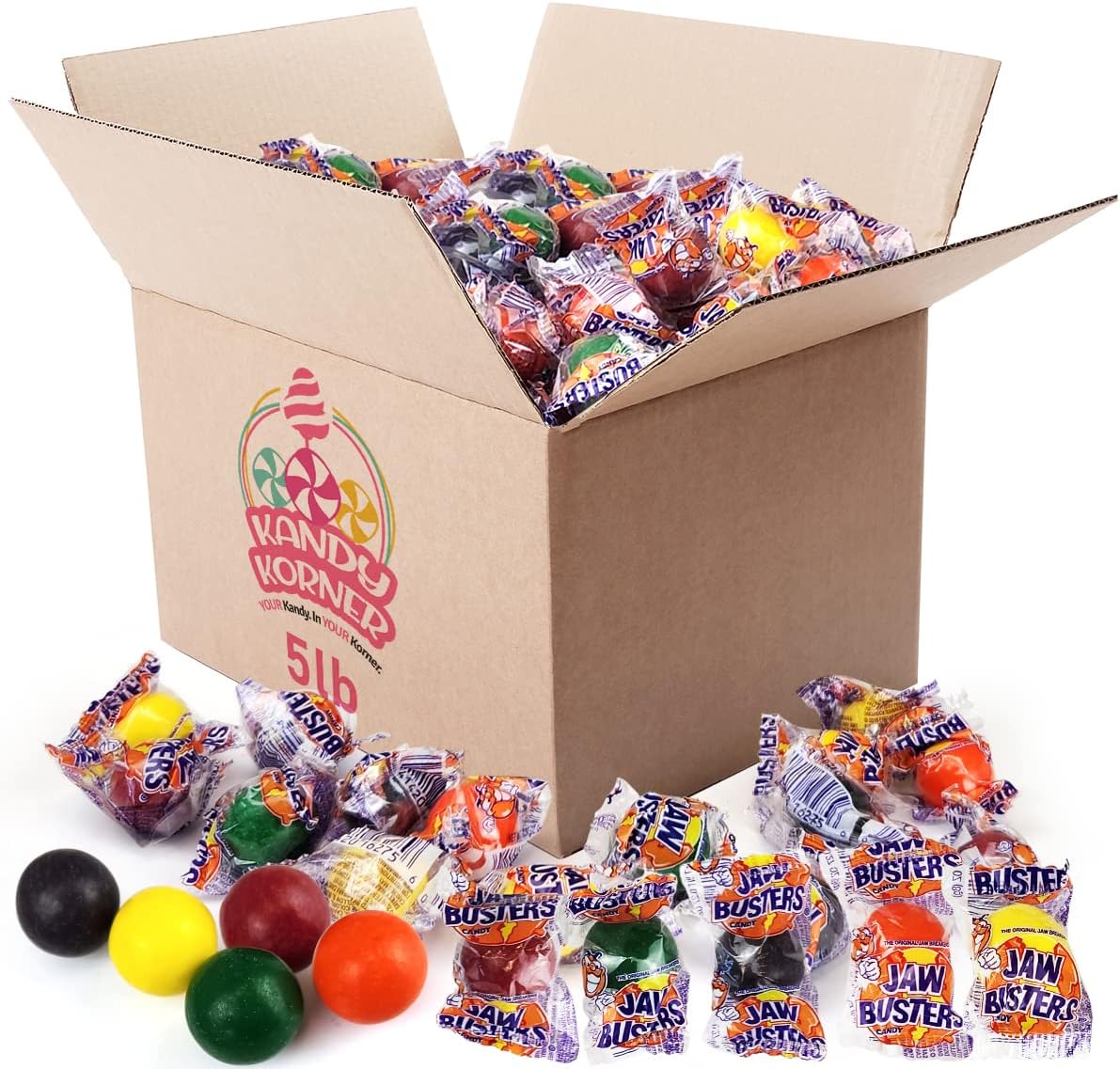 Amazon.com : 5 POUND JAW BUSTERS JAWBREAKERS FERRARA PAN CANDY ...