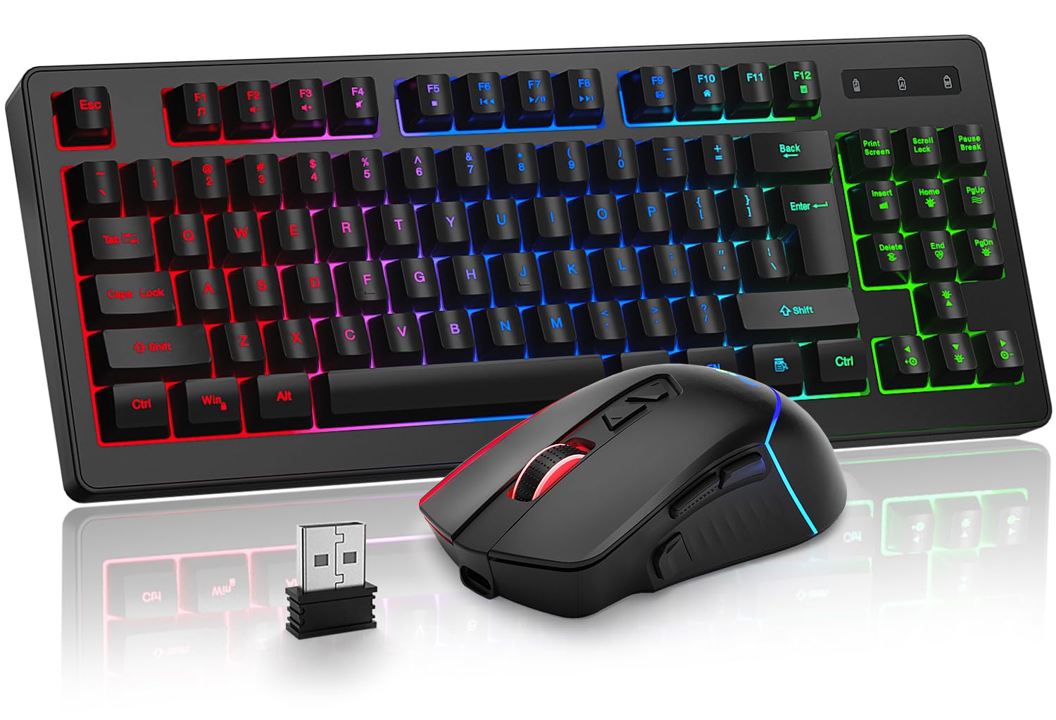 Amazon.com: BlueFinger Wireless Gaming Keyboard and Mouse Combo, Long ...