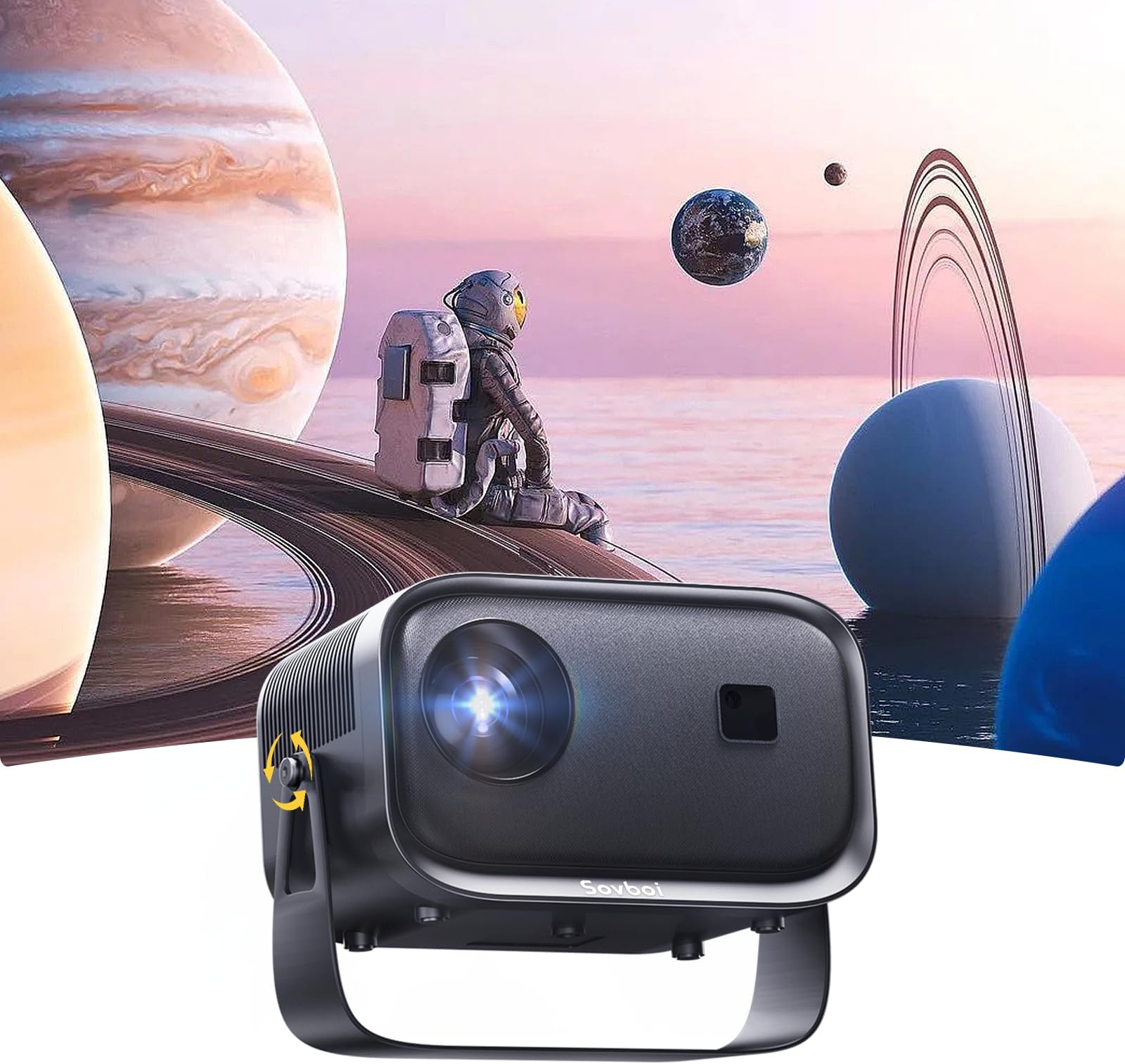 Amazon.com: [360°Adjustable Stand] Mini Projector With WiFi And ...