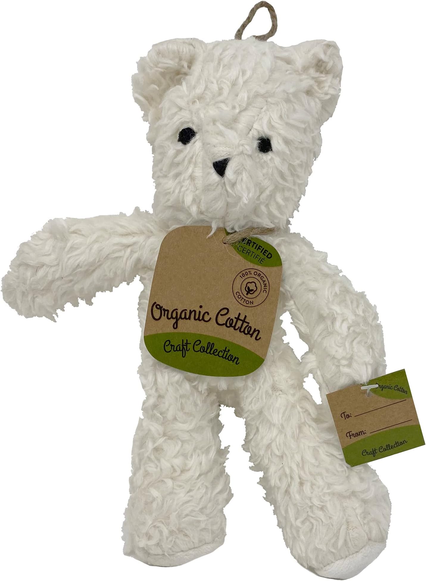 Pet Supplies : Spunky pup Organic Cotton Bear Dog Toy | Small Cuddle Squeaker Toy | Durable ...