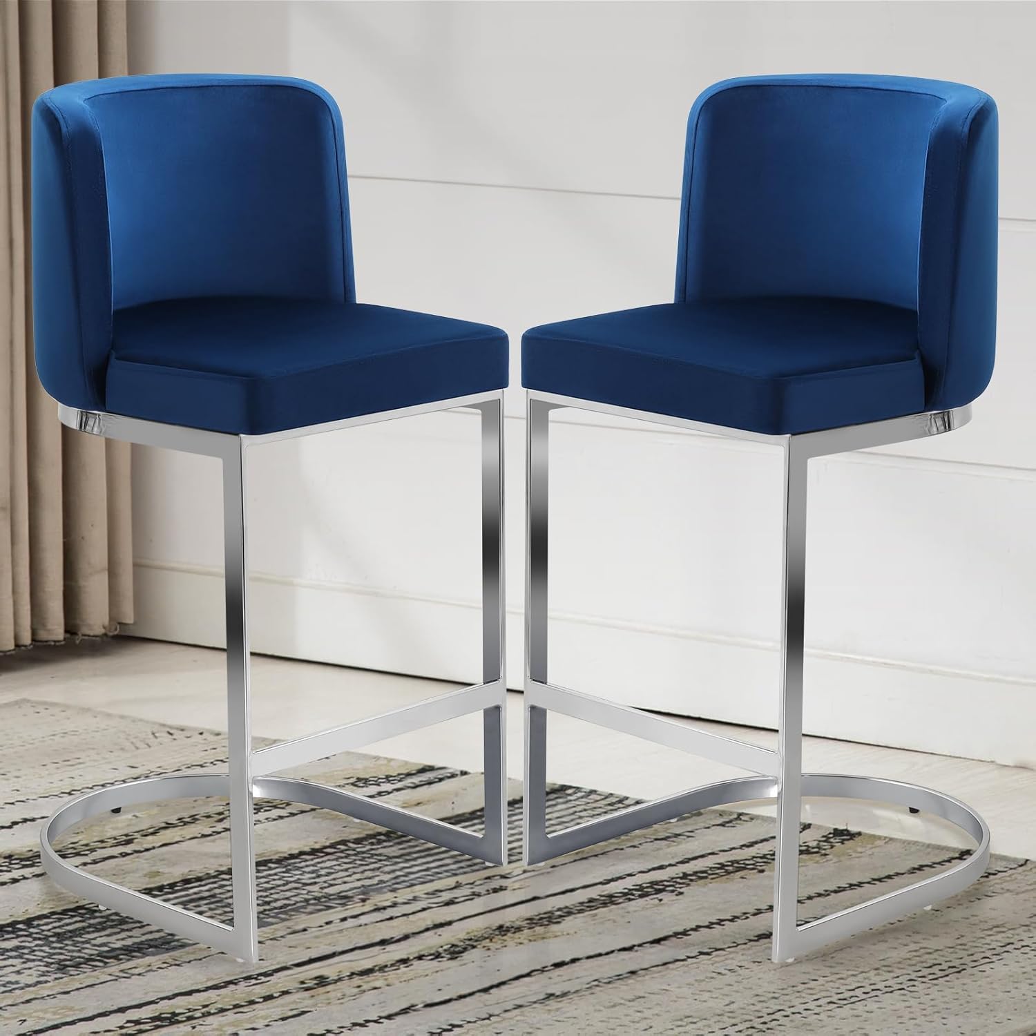 Amazon.com: Bekrvio Counter Height 26" Bar Stools Set of 2 Modern ...