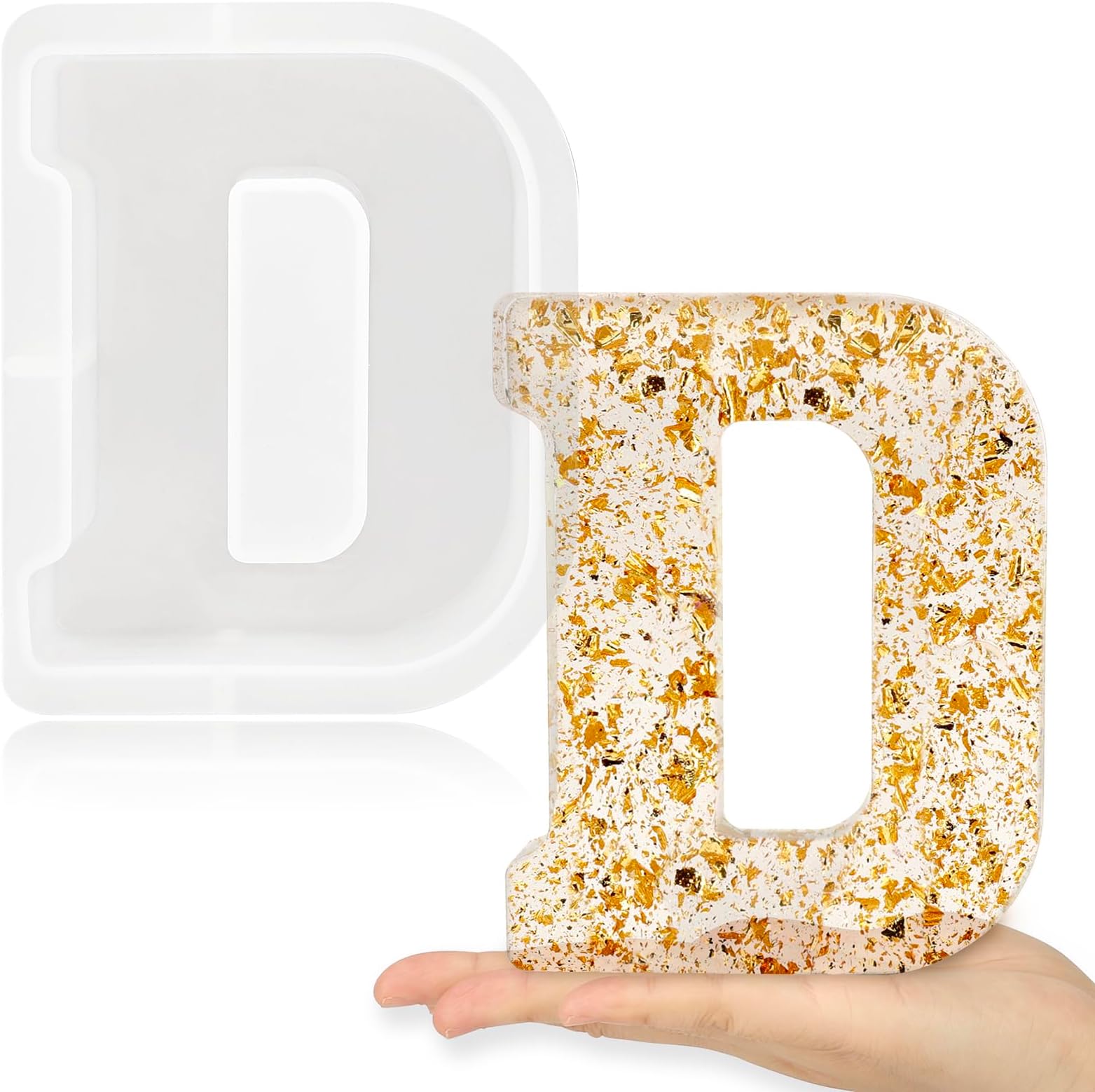 Amazon.com: Gartful 7 Inch Large Letter Molds for Resin, 3D A Capital ...