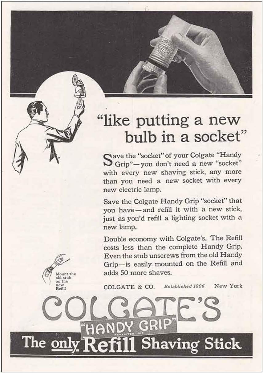 Amazon.com: RelicPaper 1918 Colgate Shaving Stick: New Bulb in a Socket ...
