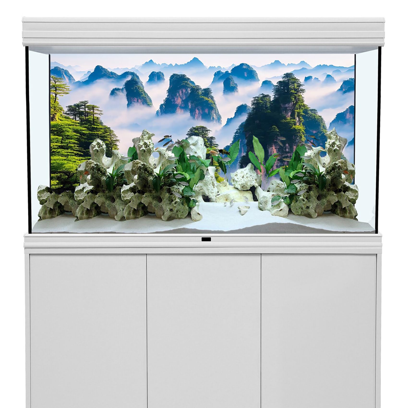 Snapklik.com : Fish Tank Background 72x24 Inch Nature Scenery Aquarium ...