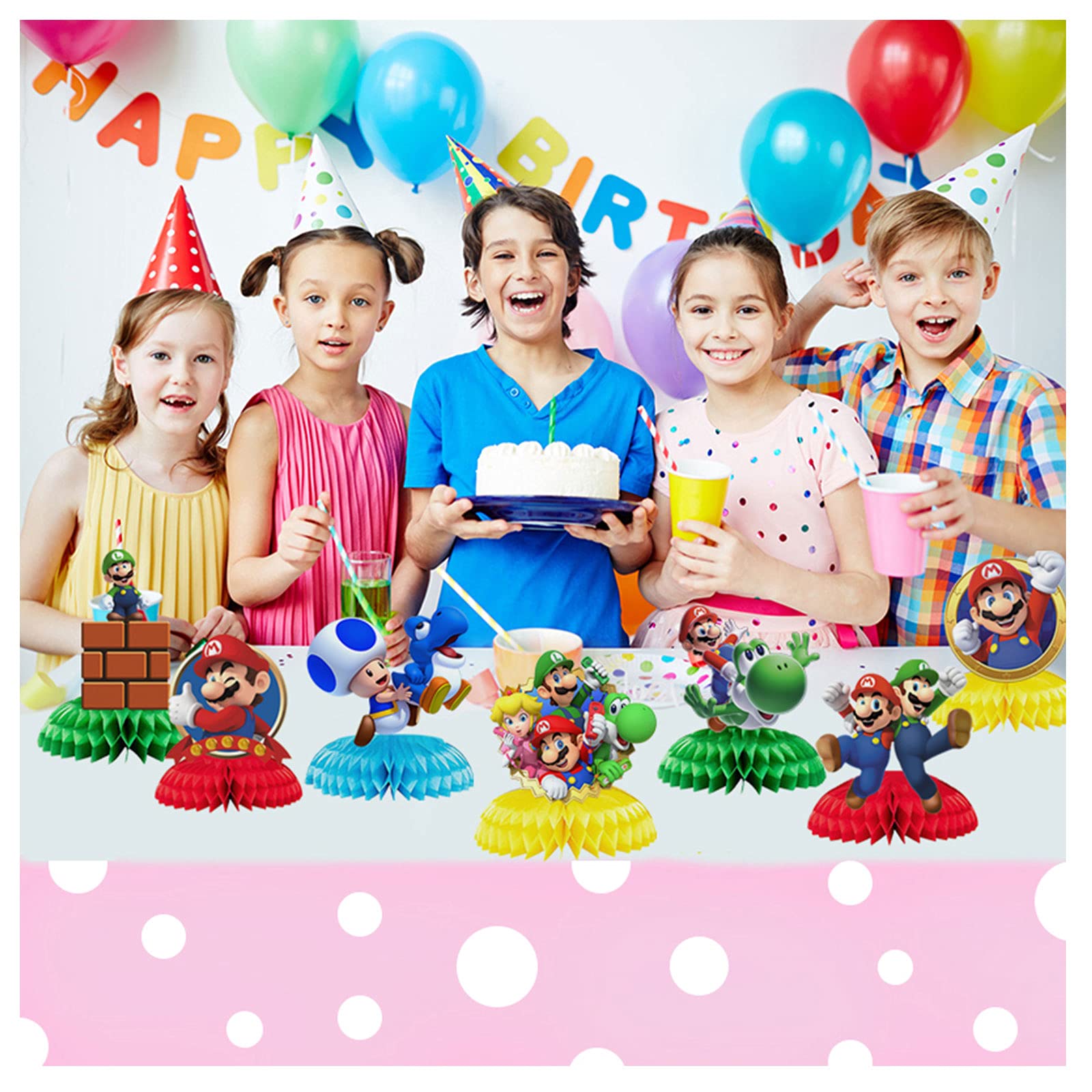 Mario Honeycomb Centerpieces Mario Table Topper Mario Birthday Party mario-honeycomb-centerpieces-mario-table-topper-mario-birthday-party