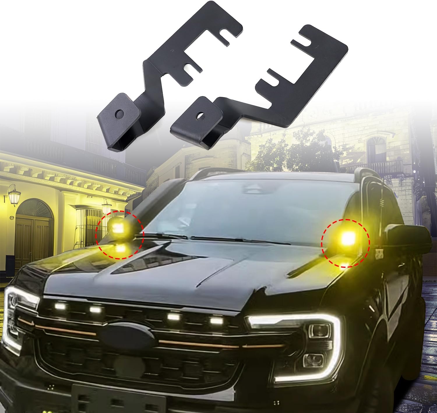 Amazon.com: Ditch Light Brackets Hood Hinges Mount Bracket Kit LED Pod ...