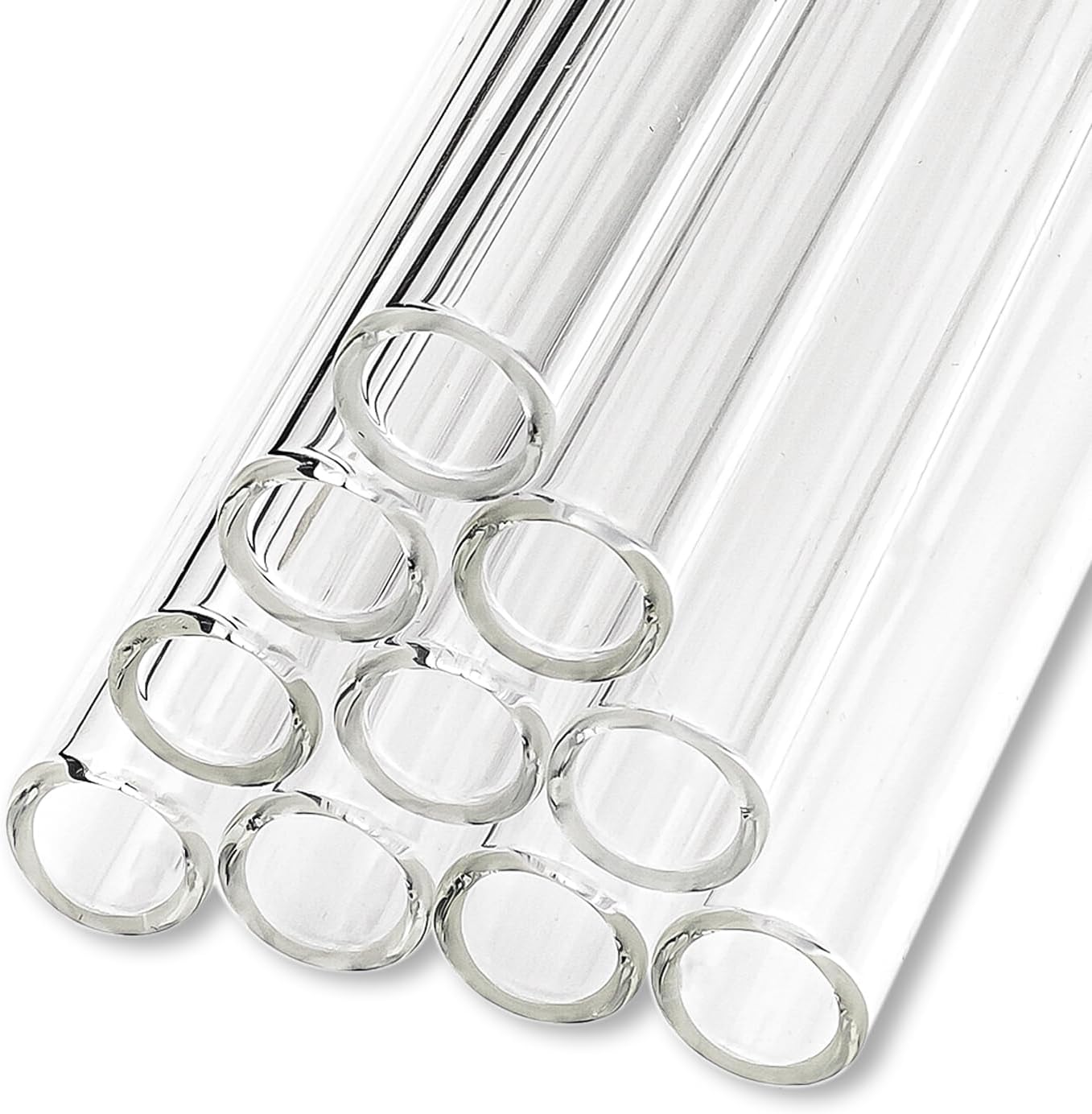 Amazon.com: HZCPENG Clear 10 Pcs Borosilicate Glass Tubing 4" Length 12 ...