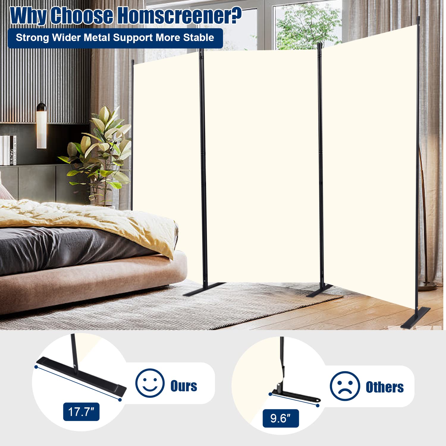 Removable Wall Dividers For Rooms HOMCOM 4 Panel Room Dividers With