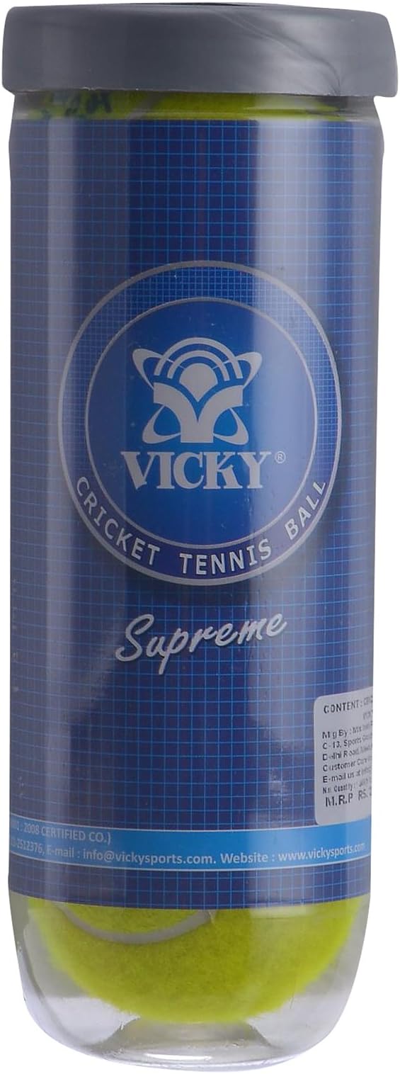 Vicky Rubber Cricket Tennis Ball (Yellow) : Amazon.in: Sports, Fitness ...