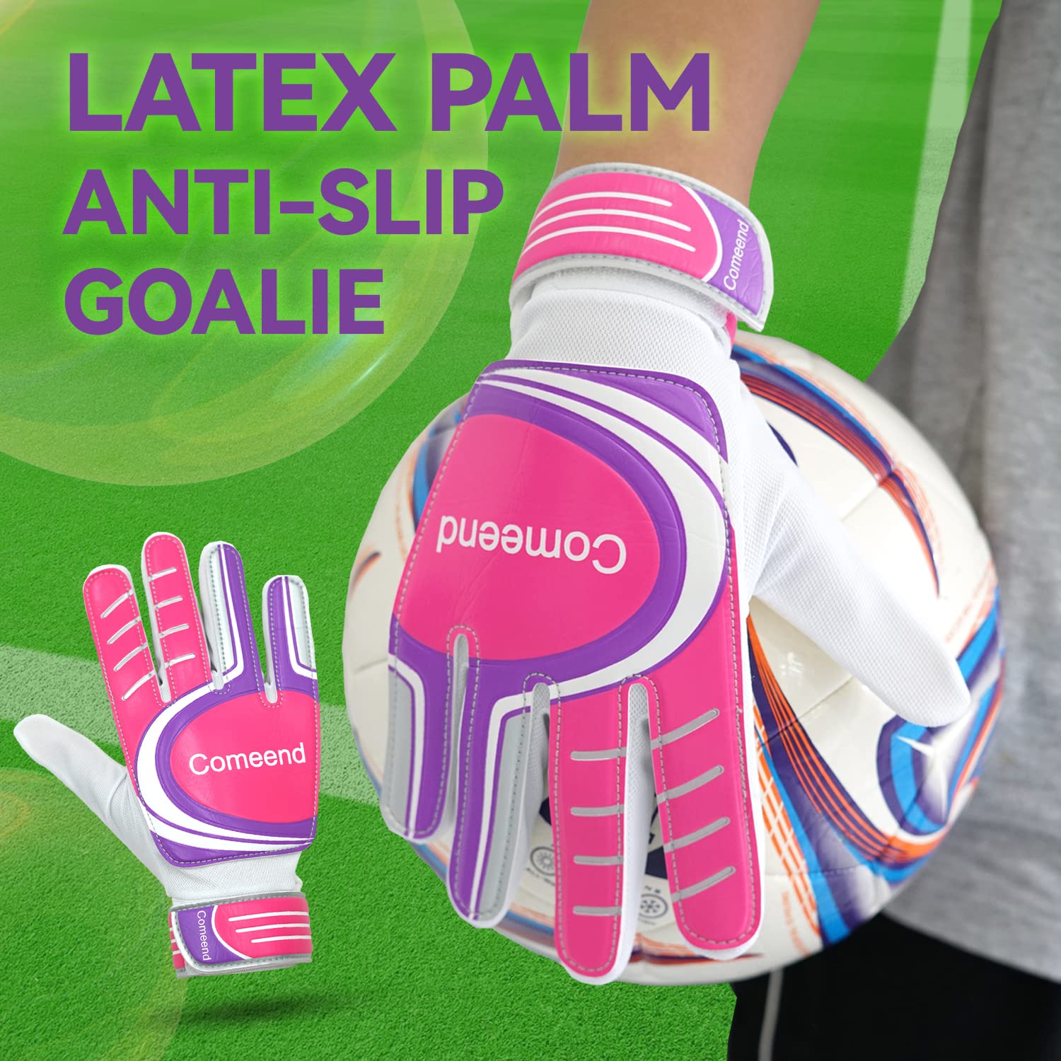 Snapklik.com : Comeend Goalie Gloves Soccer Goalkeeper Gloves For Kids ...