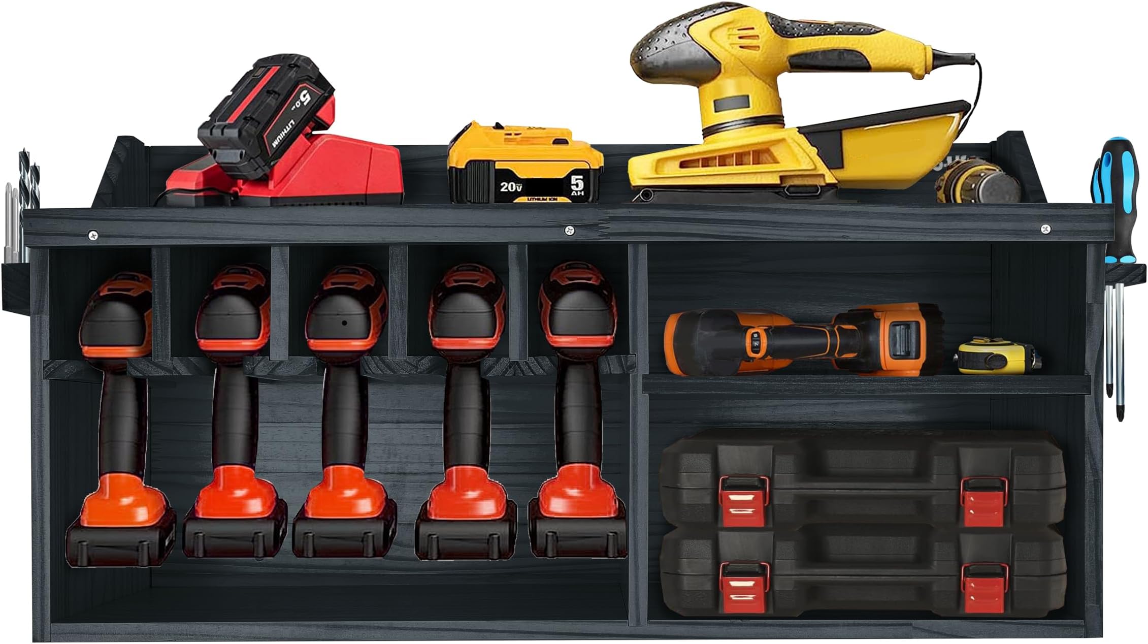 Pro-Lift Cordless Drill Organizer – wall mount power tool storage rack ...