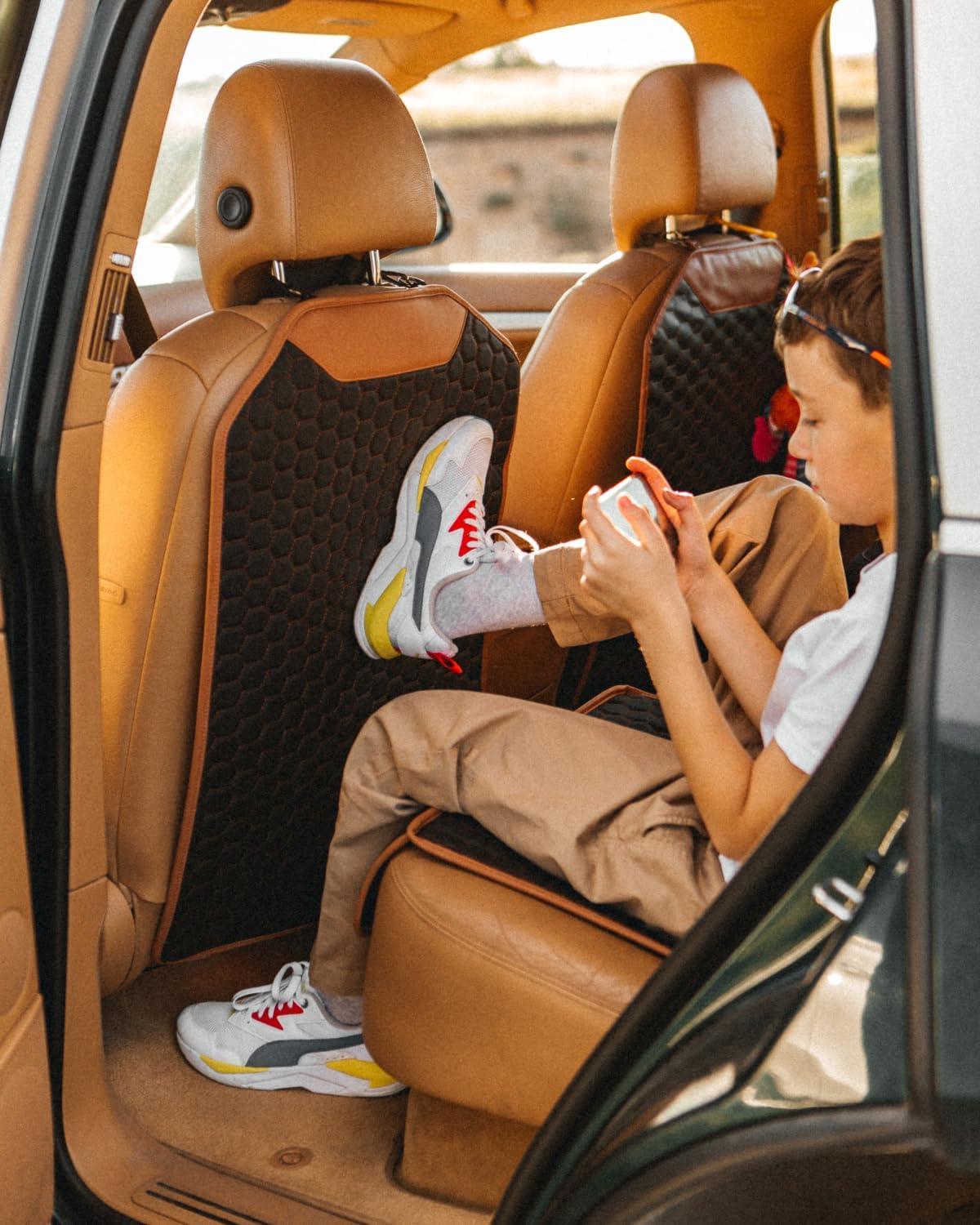 Amazon.com : TIKE SMART Luxury Clean-Edge Kick Mat - Seat Back ...