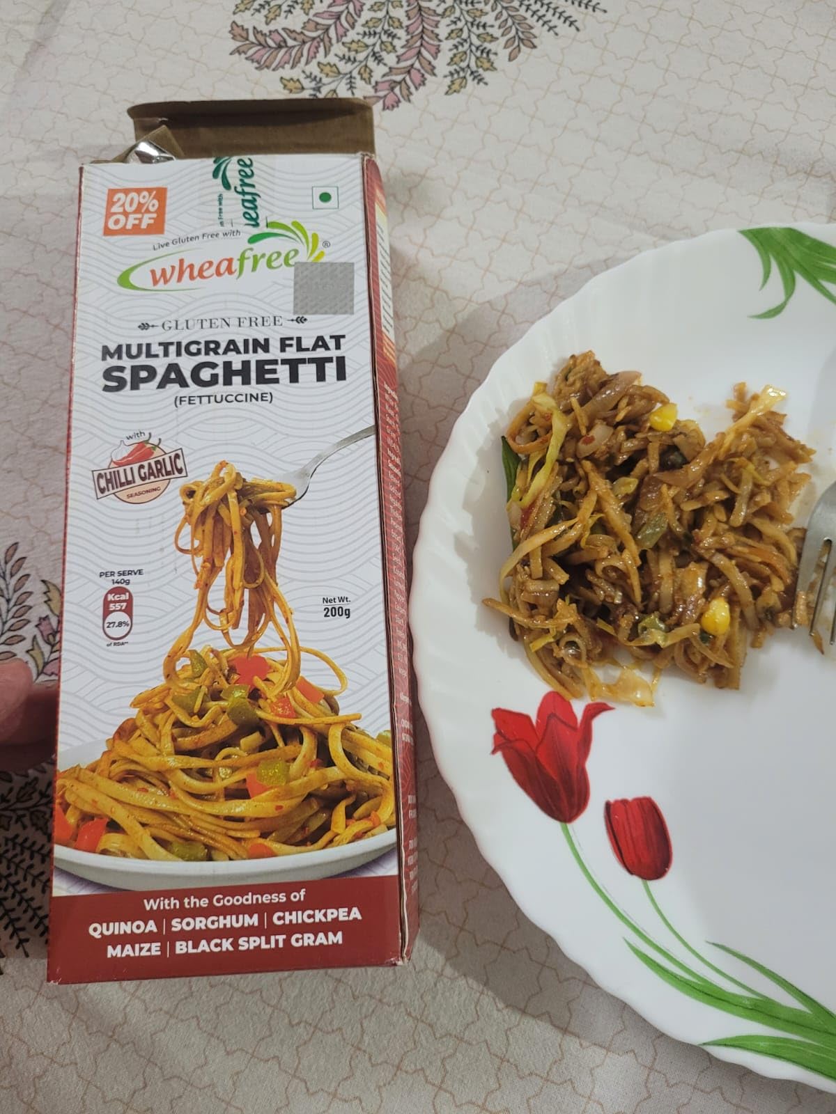 Wheafree Gluten Free Multigrain Flat Spaghetti (Fettuccine) (Pack of 2 ...